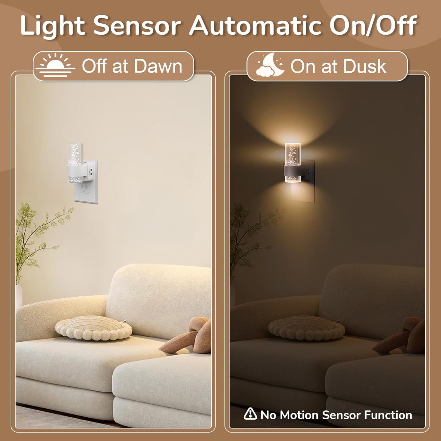 UGUCYUI-LED Night Lights Plug into Wall 2 Pack, Plug in Night Light ...