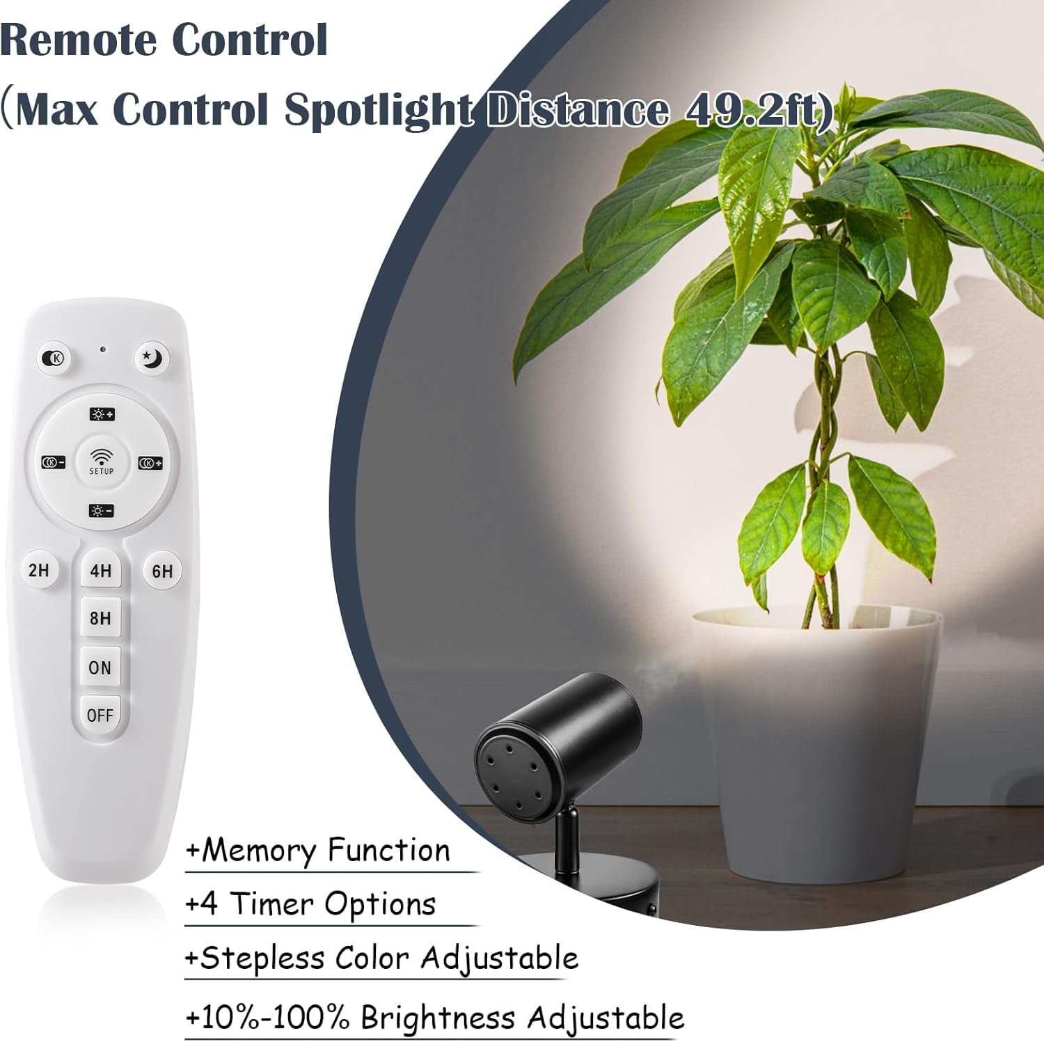 UGUCYUI-LED Spot Lights Indoor 10W Up Lights Indoor with Timer and ...