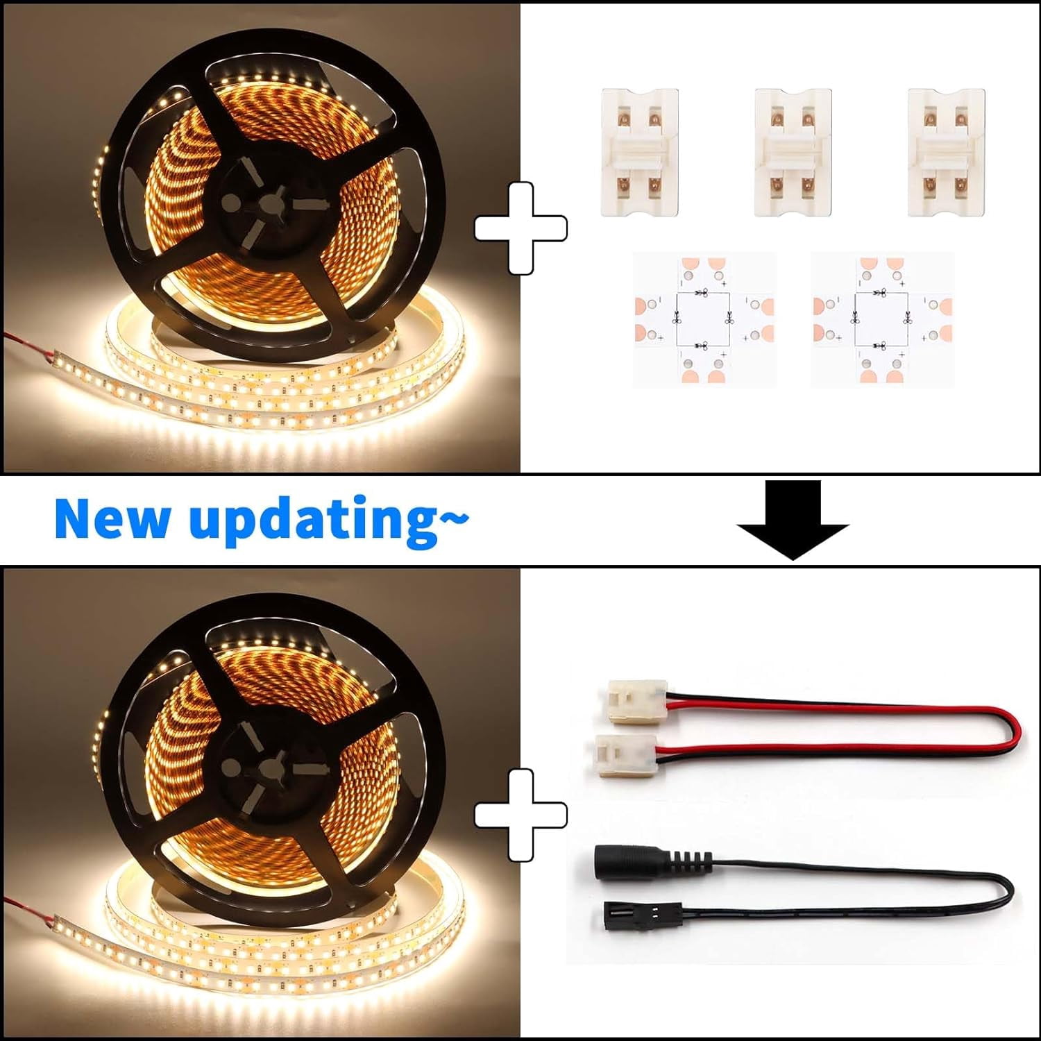 UGUCYUI-LED Strip Lights Natural White 12V Cuttable Connectable ...
