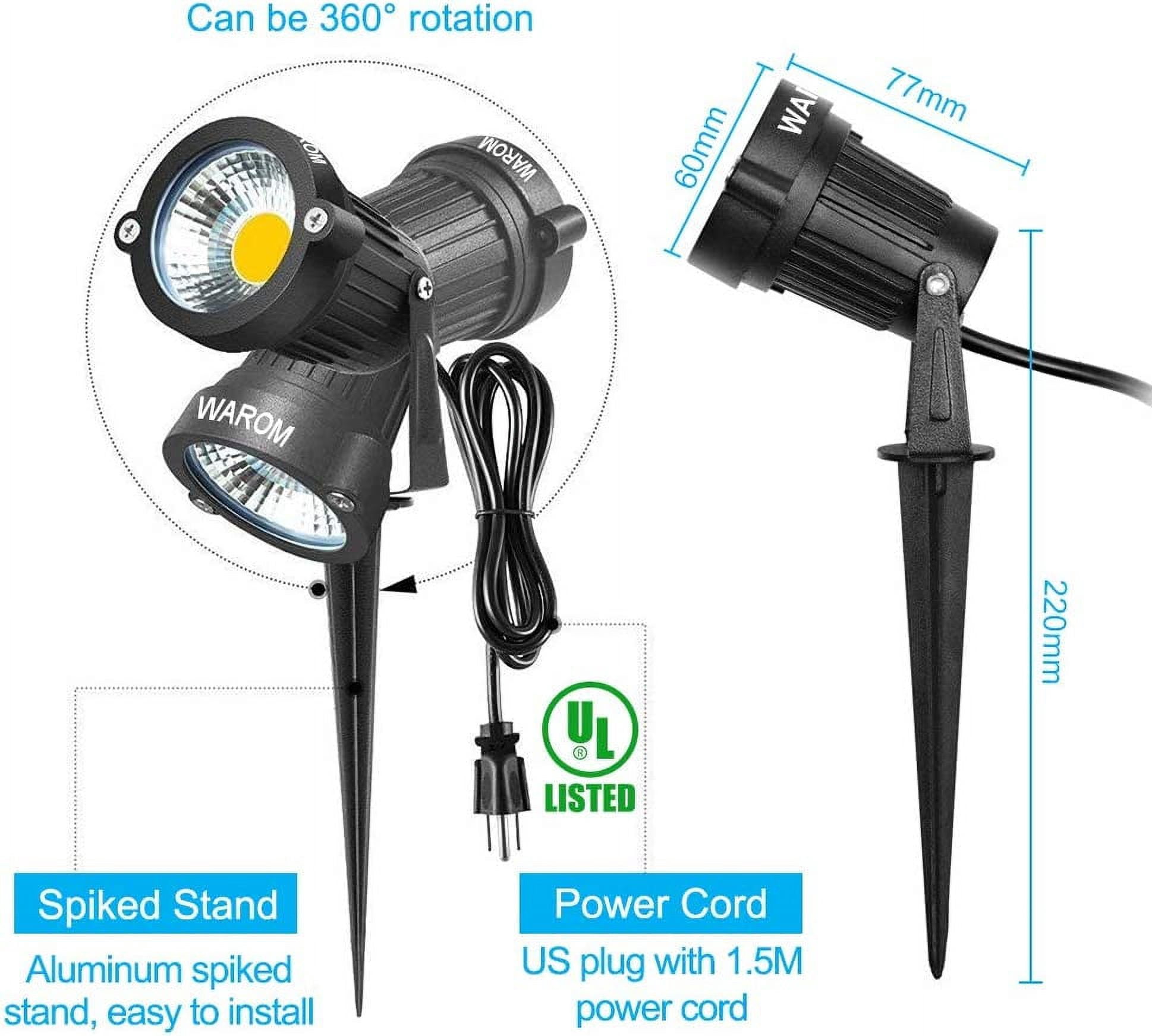 UGUCYUI-Landscape Outdoor,IP65 Waterproof Garden Spotlights,5W AC 120V ...