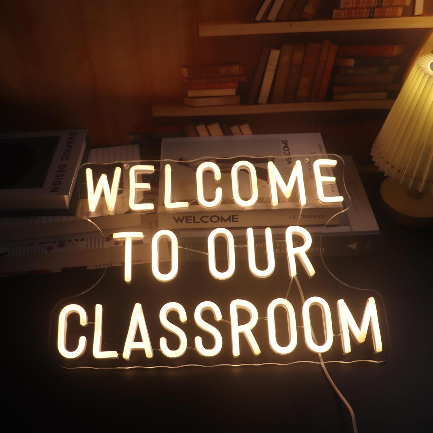 UGUCYUI-Led "Welcome To Our Classroom" Wall Hanging Neon Sign, USB ...