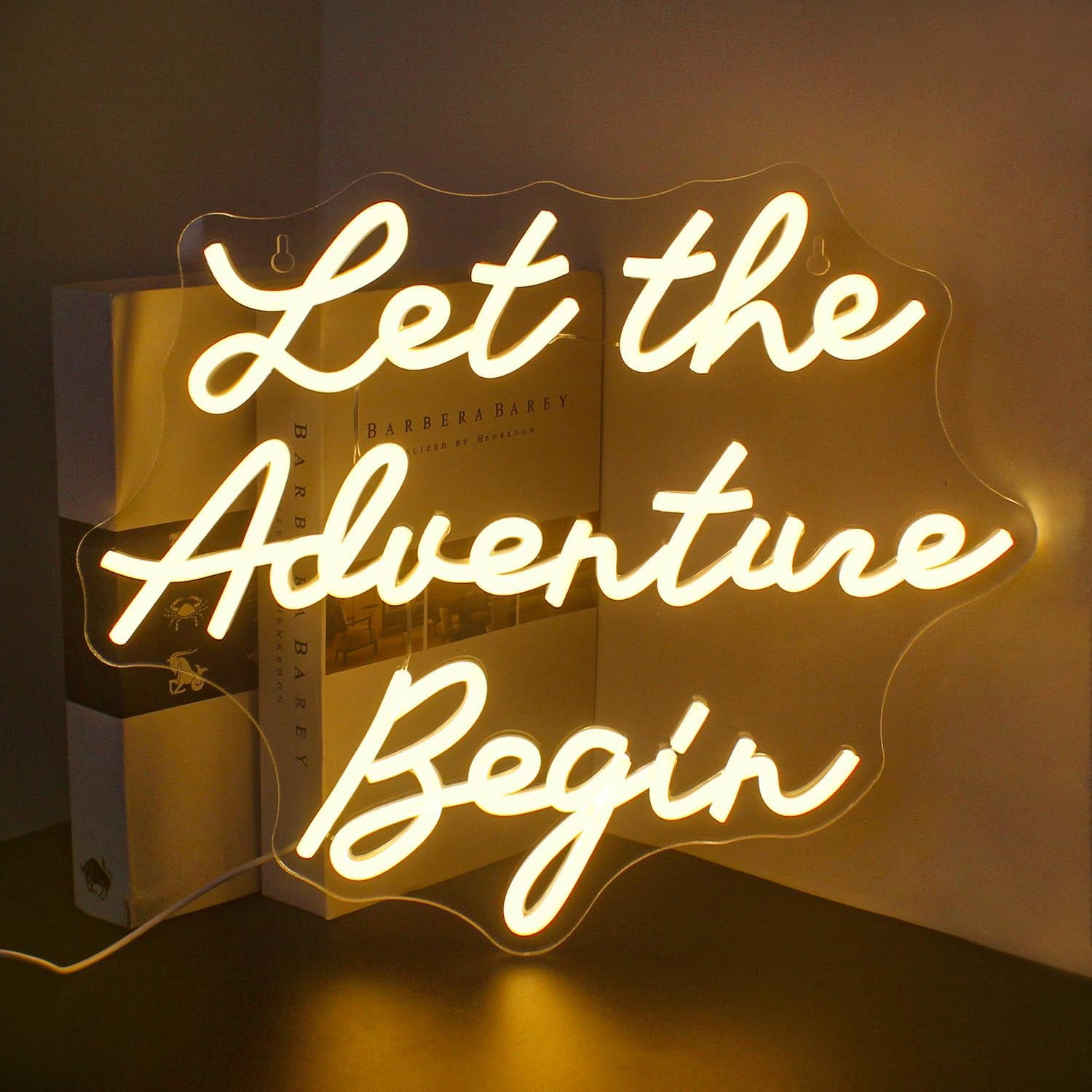 UGUCYUI-Let The Adventure Begin Neon Sign Warm White Neon Signs for ...