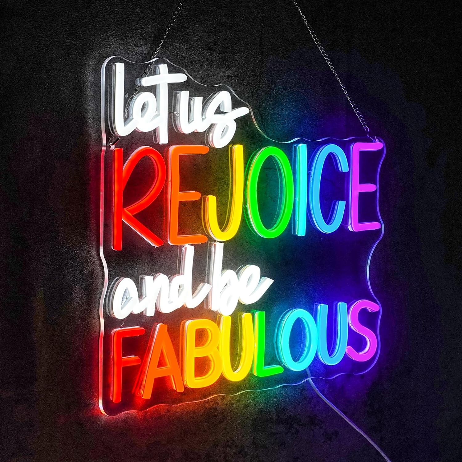 UGUCYUI-Let Us Rejoice And Be Fabulous Neon Sign for Wall Decor ...