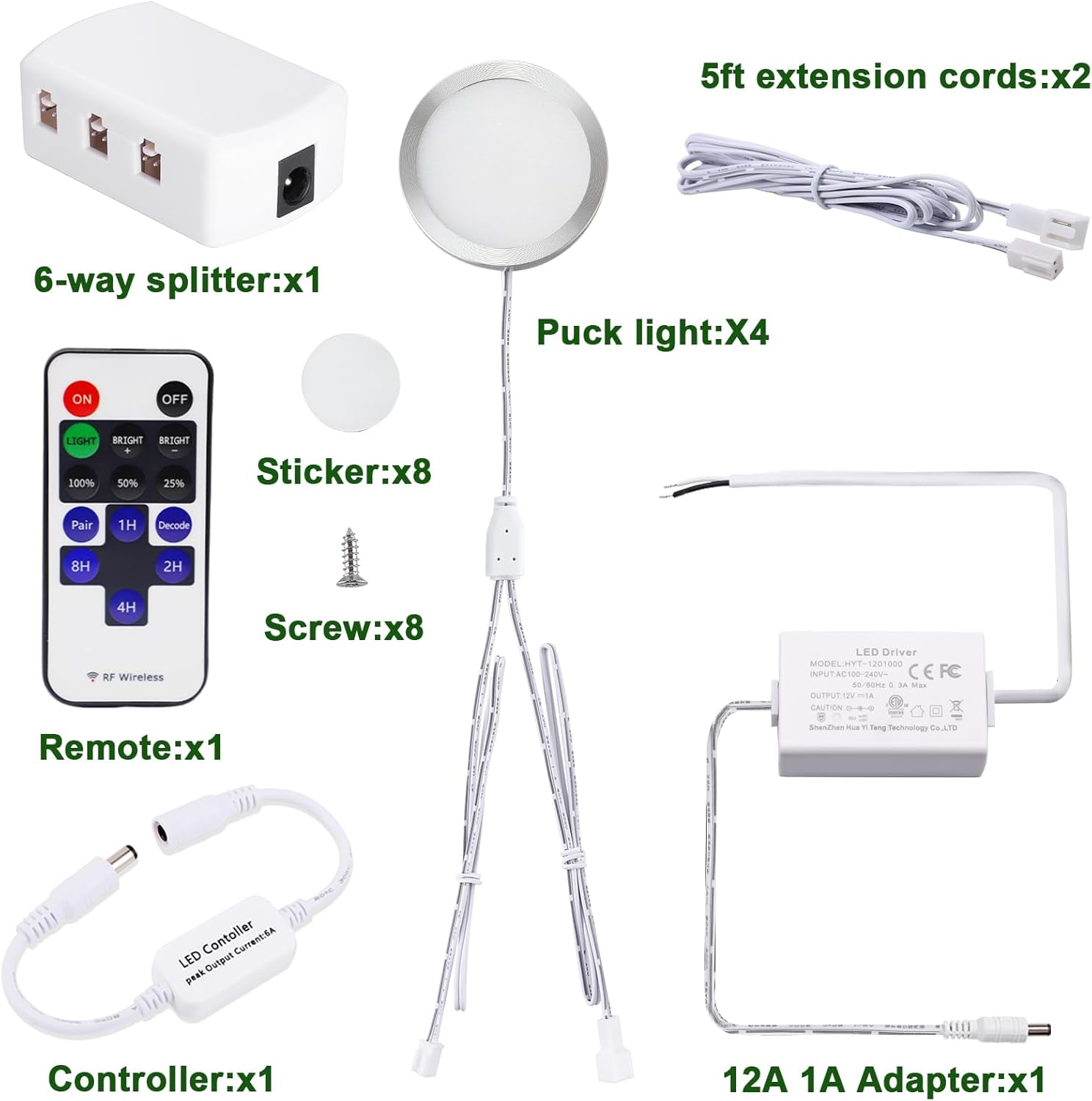 UGUCYUI-Linkable LED Under Cabinet Lights Hardwired 12V Slim Aluminum ...
