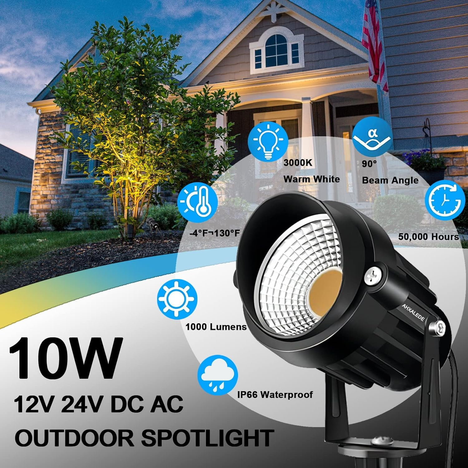 UGUCYUI-Low Voltage Landscape Lights 12 Volt LED Spotlight Outdoor ...