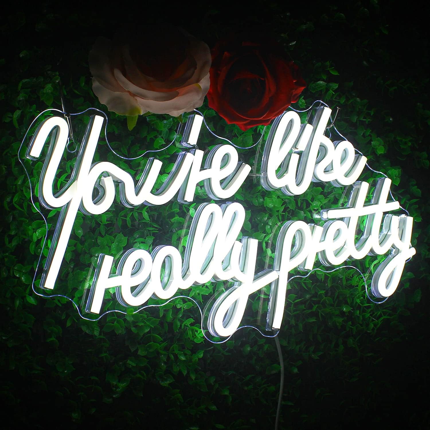 UGUCYUI-Lucunstar You're Like Really Pretty Neon Sign,Led Sign,White ...