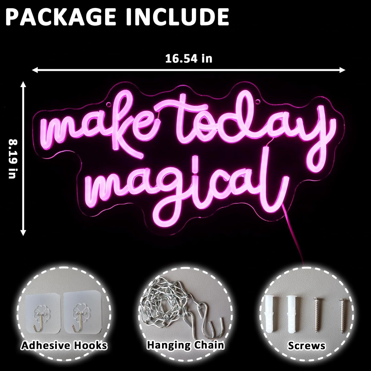 UGUCYUI-Make Today Magical Neon Sign for Wall Decor Dimmable ...