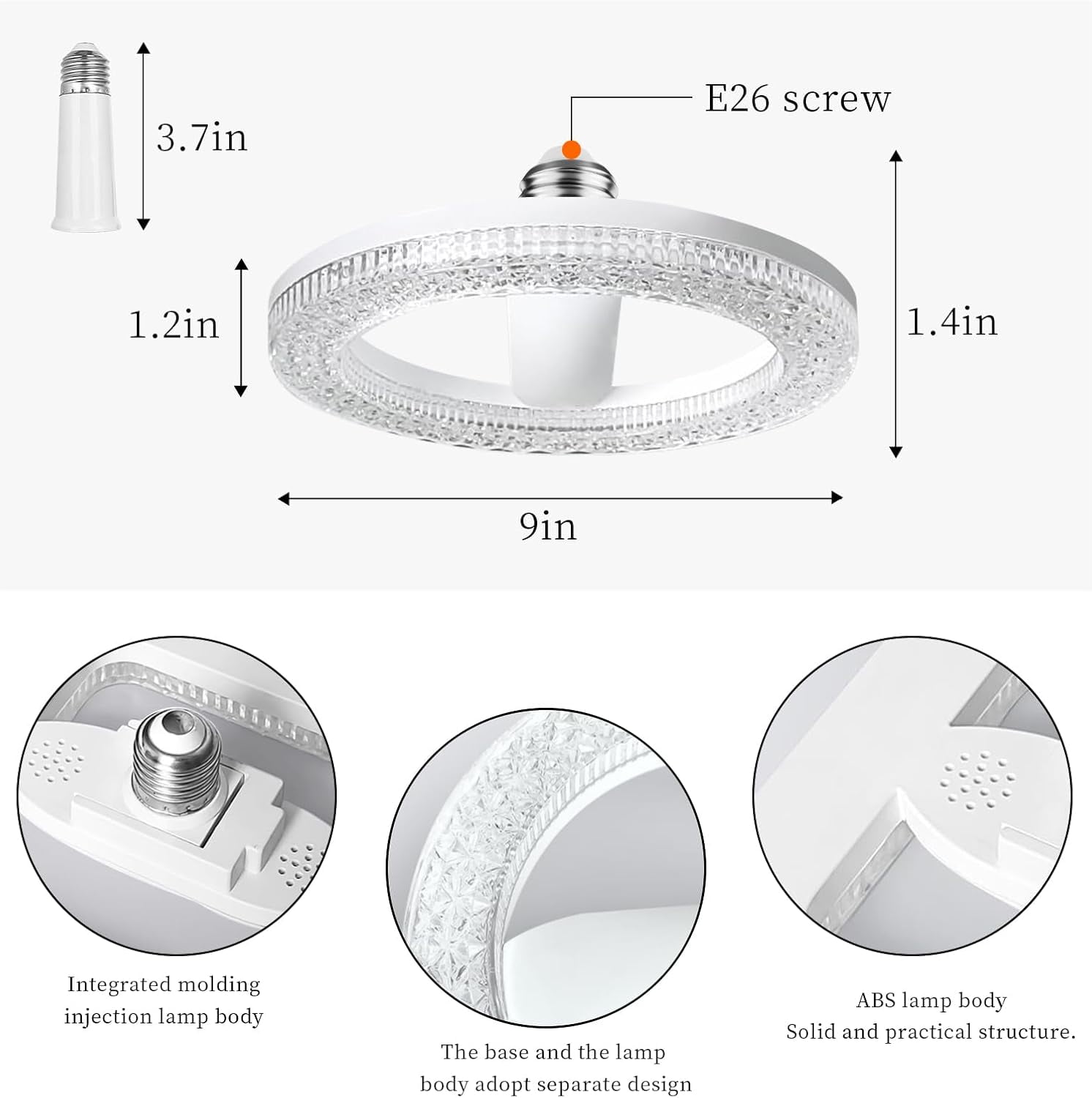 UGUCYUI-New Pattern Imitation Crystal Pendant Light, 200W Equivalent ...