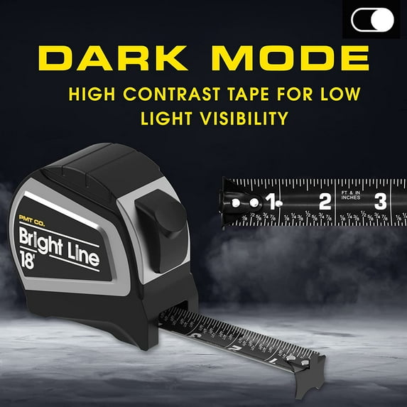 UGUCYUI-Perfect Measuring Tape - BrightLine High Contrast Dark Mode ...