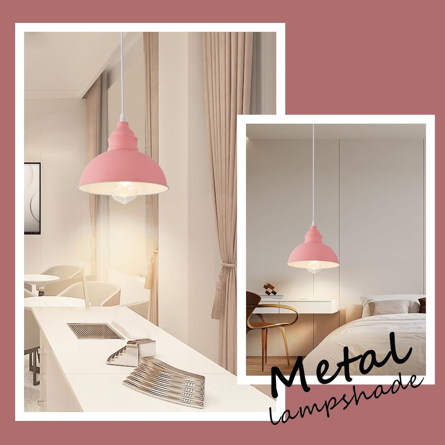 UGUCYUI-Plug in Pendant Light, 15FT Hanging Lights, On/Off Switch ...