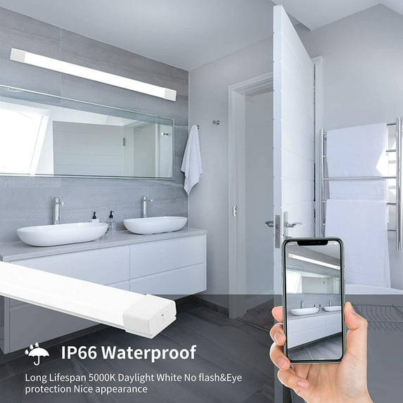 UGUCYUI-Plug and Play Linkable Waterproof LED Tube Light, 4FT 36W 5000K ...