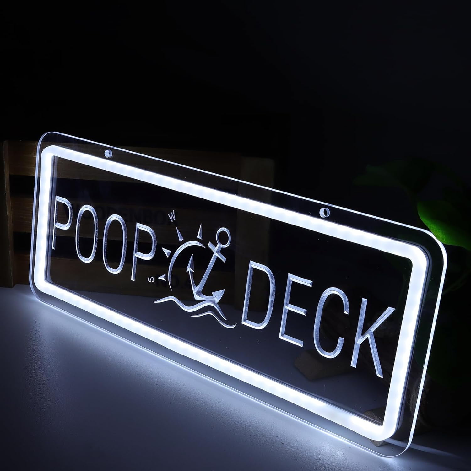 UGUCYUI-Poop Deck Neon Sign for Wall Decor Art, Nautical Decor LED Neon ...