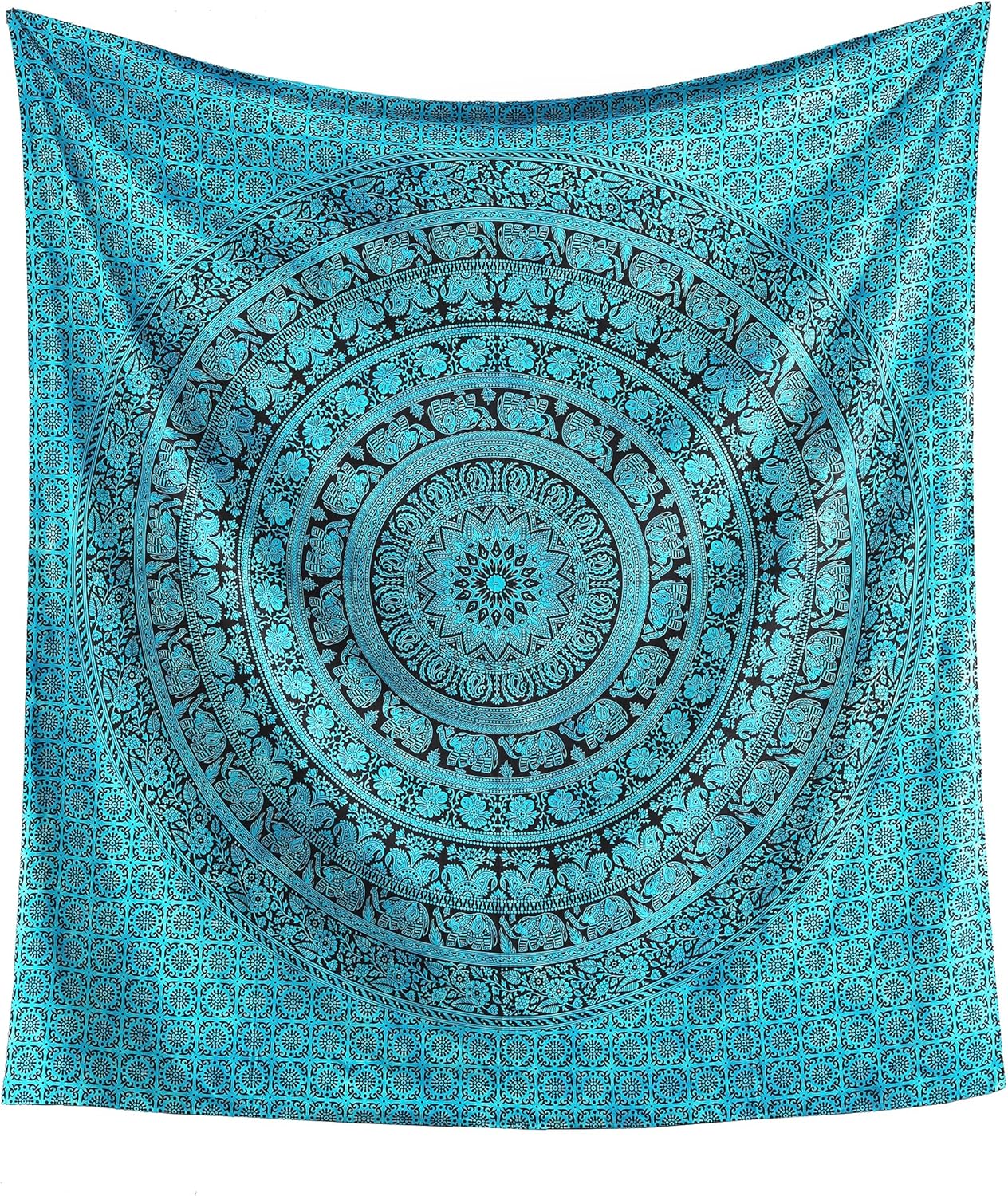 UGUCYUI-Queen Mandala Hippie Tie dye Psychedelic Elephant Tapestry Wall ...