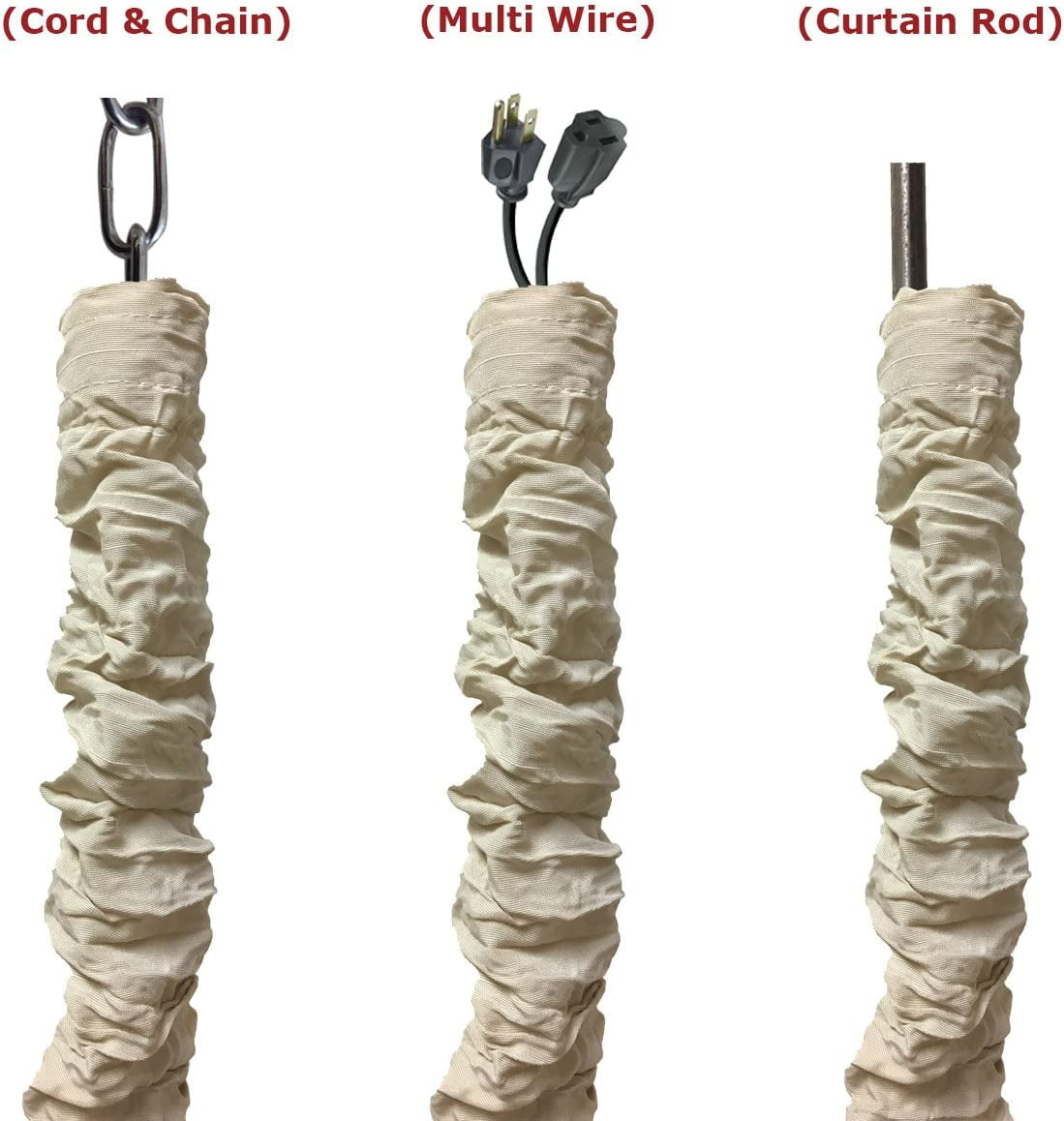 UGUCYUI-RDI Cord & Chain Cover 4 feet Silk Type Fabric, Chandelier ...