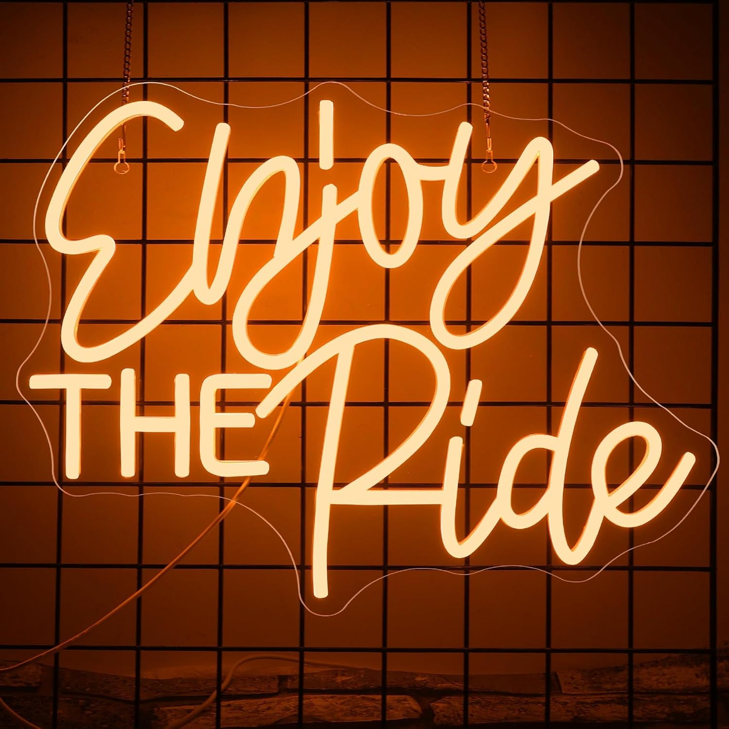 UGUCYUI-RNJOY THE RIDE Neon Sign,Sports Neon Signs LED Light Sign Gym ...