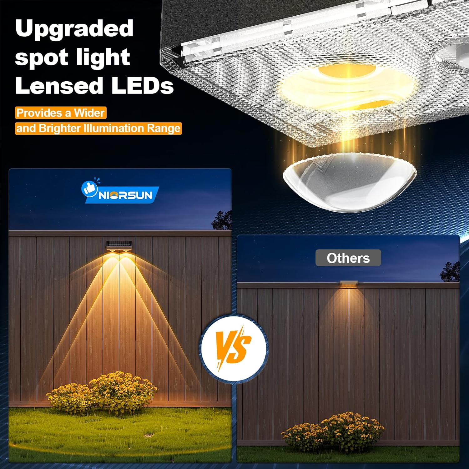 UGUCYUI-Solar Fence Lights,8 Pack Deck Light,Led Lights Warm White ...