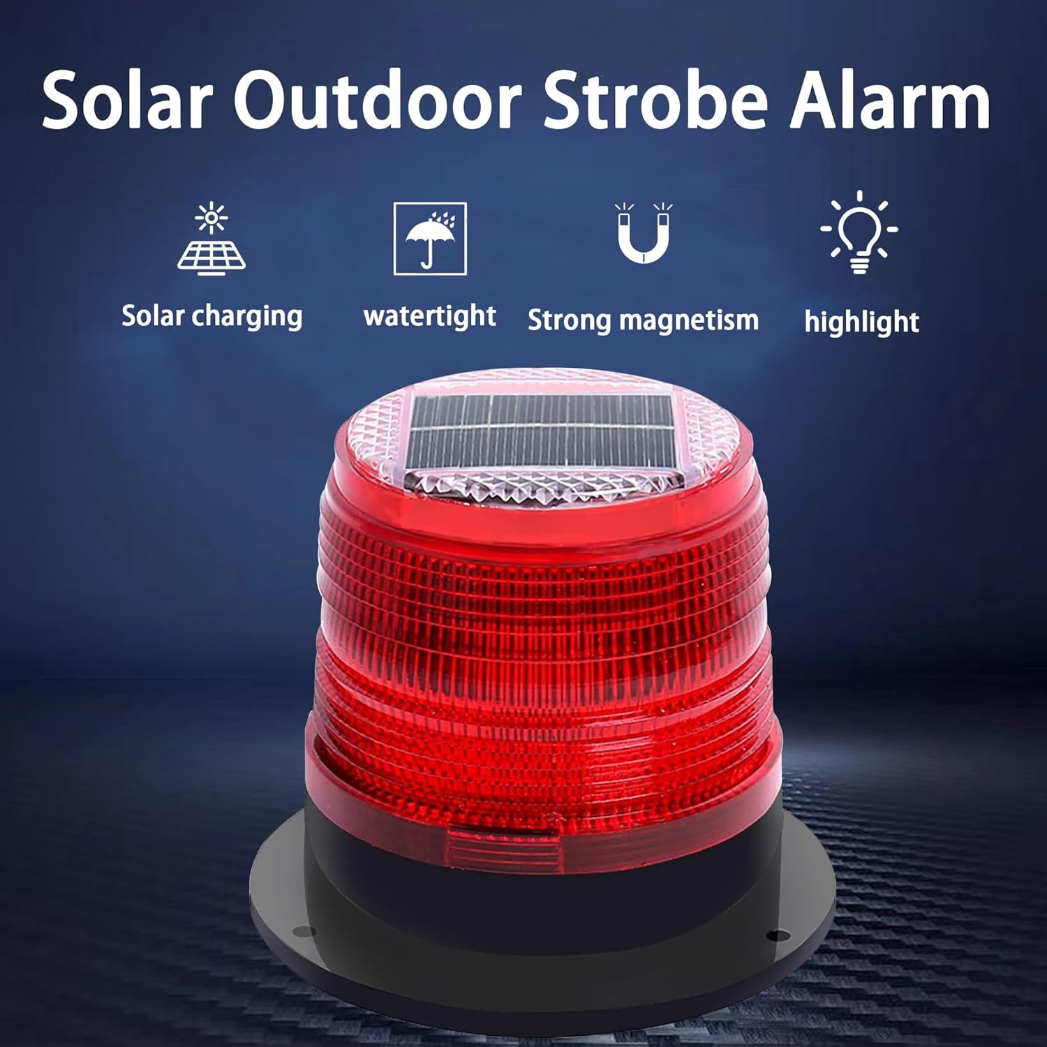 UGUCYUI-Solar Strobe Warning Light: Strong Magnetic Base Waterproof ...
