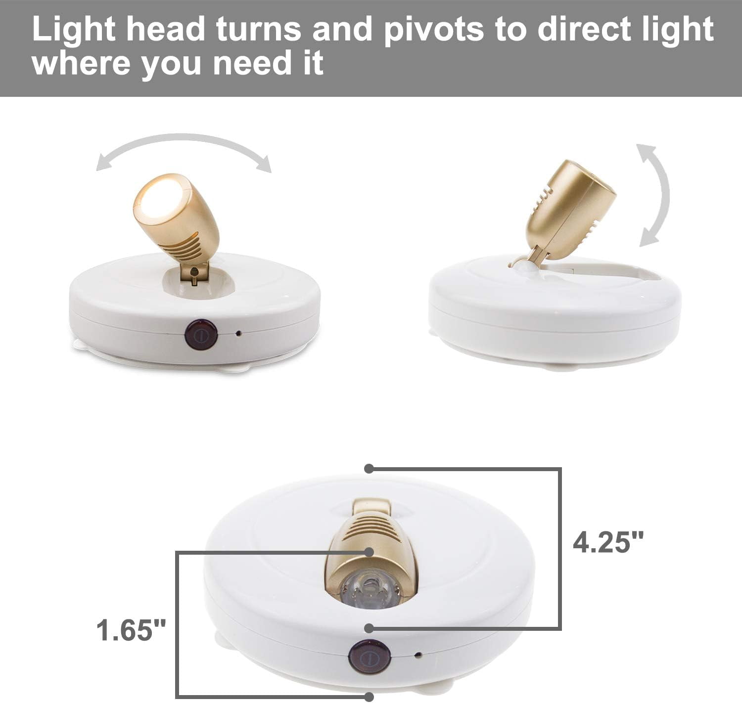UGUCYUI-Spotlight Battery Operated, LED Puck Light, Dimmable Uplight ...