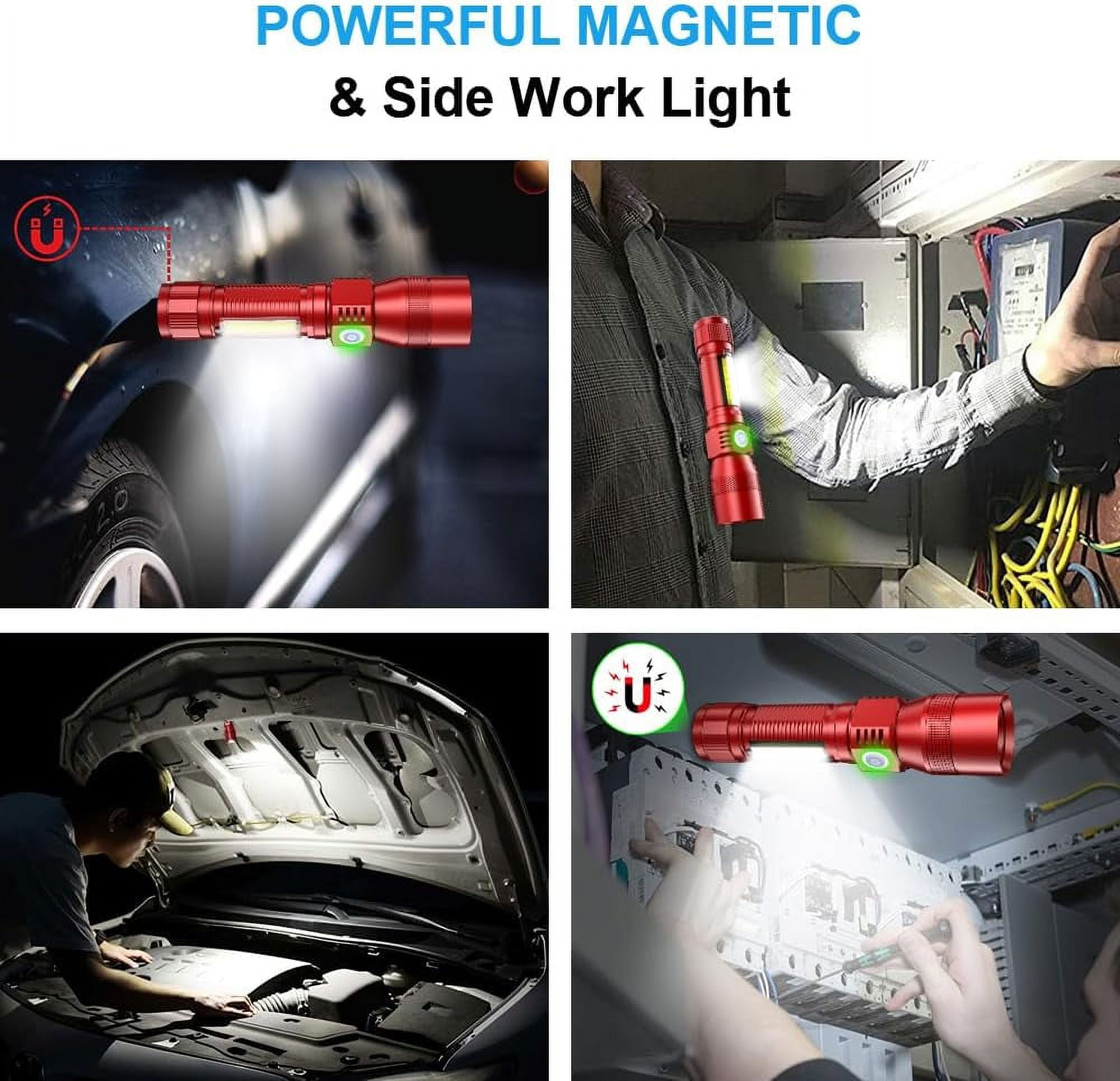 UGUCYUI-UV Flashlight Rechargeable, Black Light Flashlight with Magnet ...