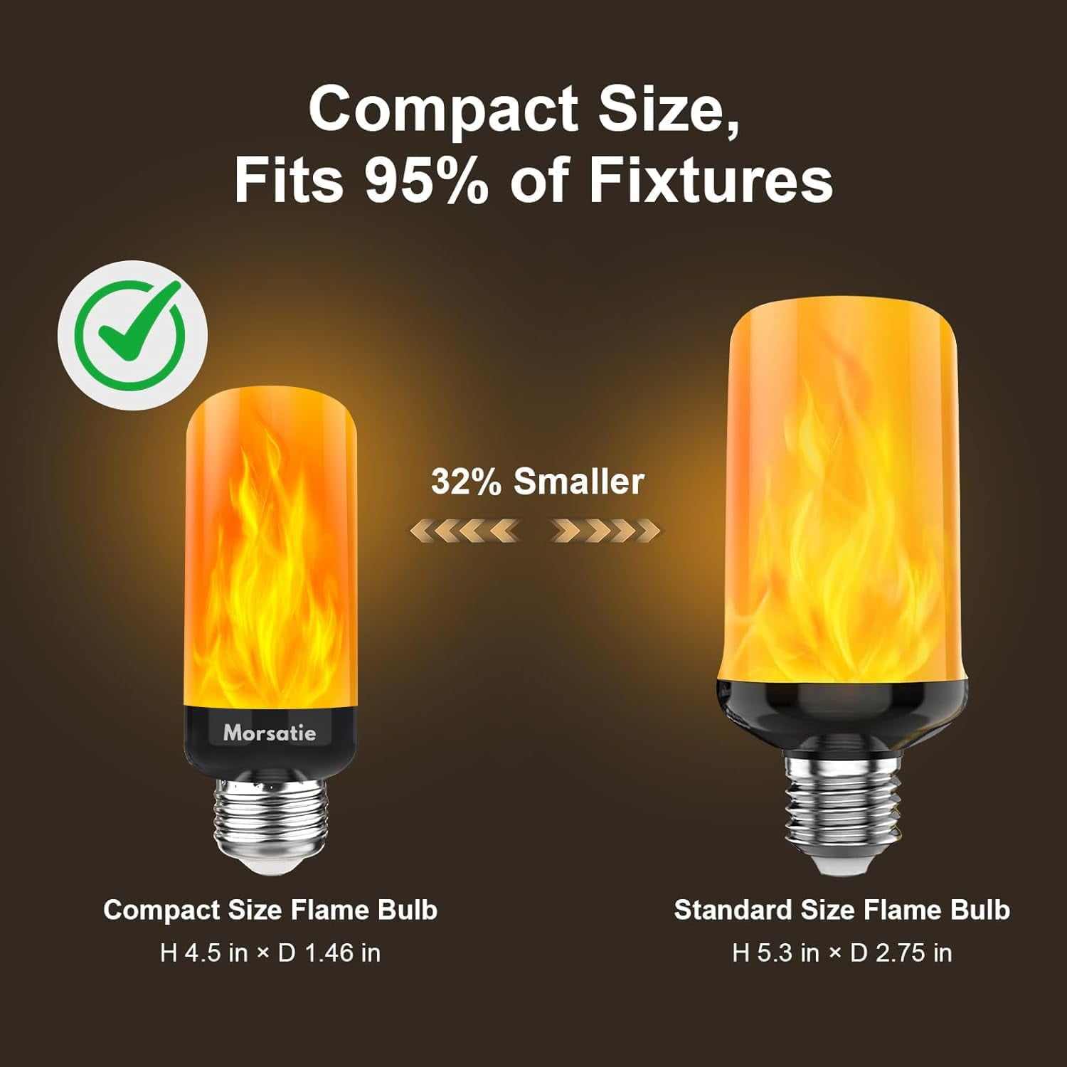 UGUCYUI-【Upgraded】 LED Flame Light Bulbs, 4 Modes Flickering Light ...