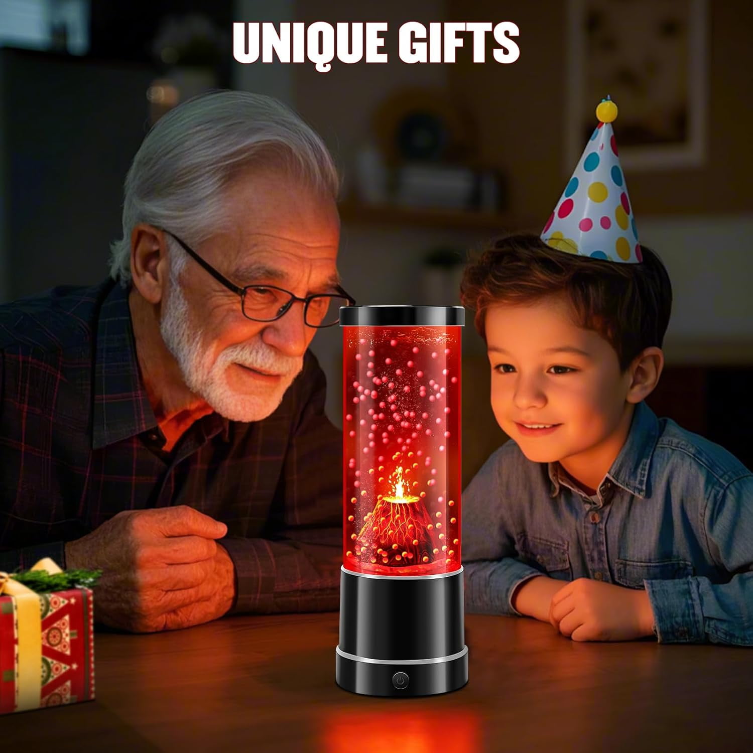 UGUCYUI-Volcano Lamp, Color Changing LED Realistic Volcanic Eruption ...