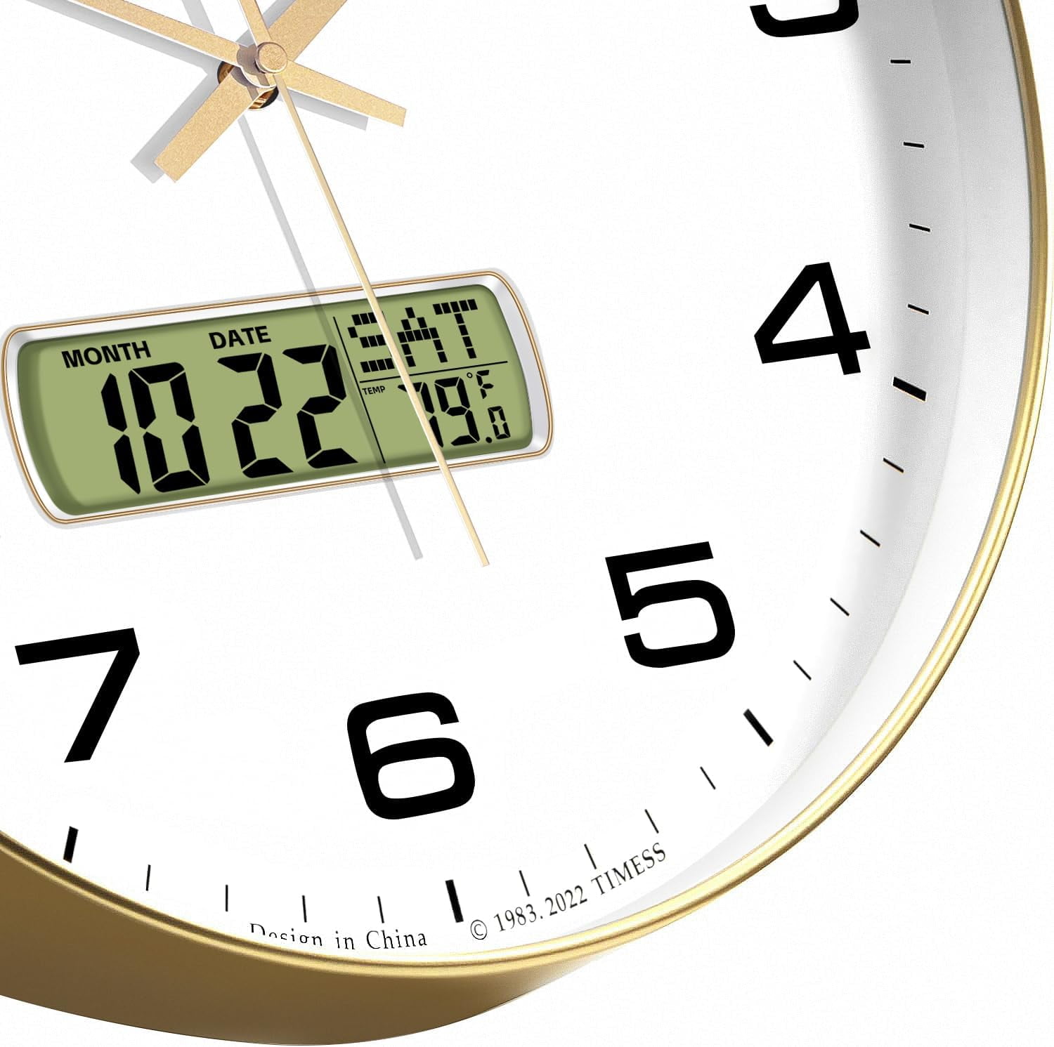 UGUCYUI-Wall Clock, 13" Dial Non-Ticking Silent Battery Operated Analog ...