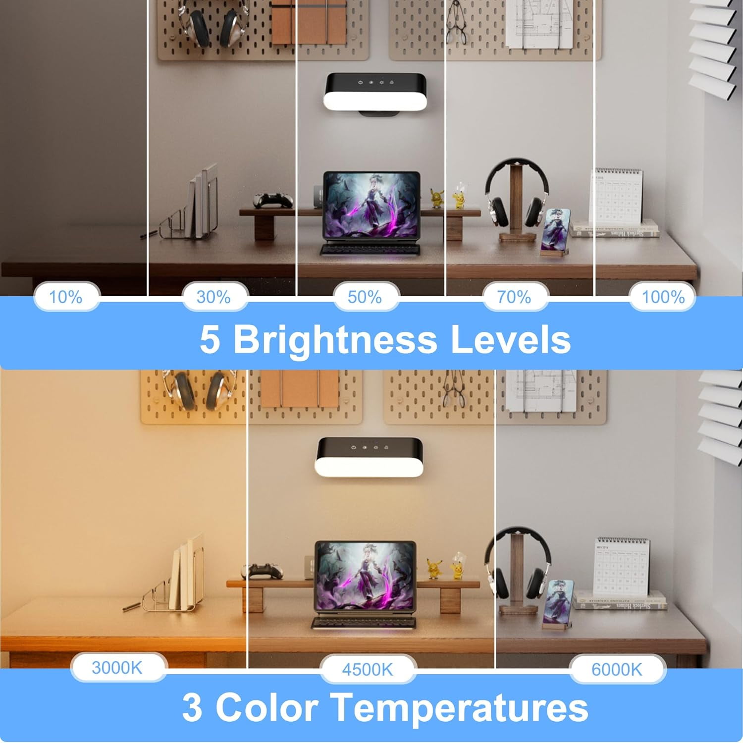 UGUCYUI-Wall Scones, Rechargeable Wall Sconces Set of 2 with Touch ...