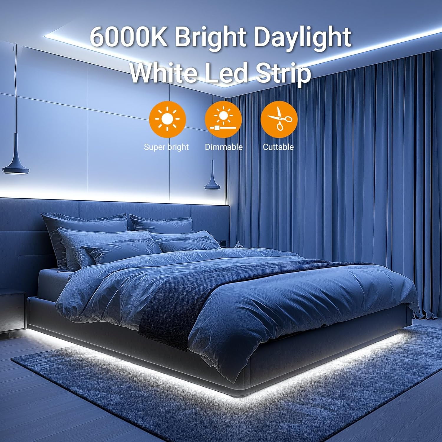UGUCYUI-White LED Strip Light, 40 Feet 24 Volt LED Light Strip White ...