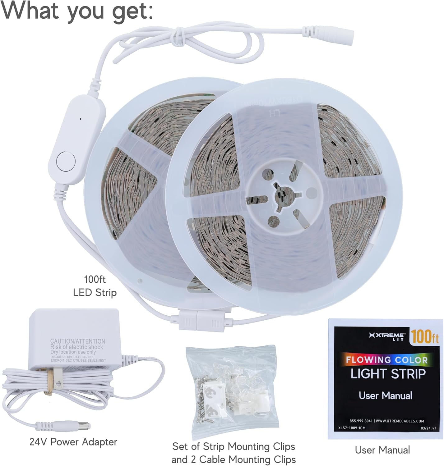 UGUCYUI-Xtreme RGB+IC LED Light Strip, 100‘ Foot Indoor Sound Reactive ...