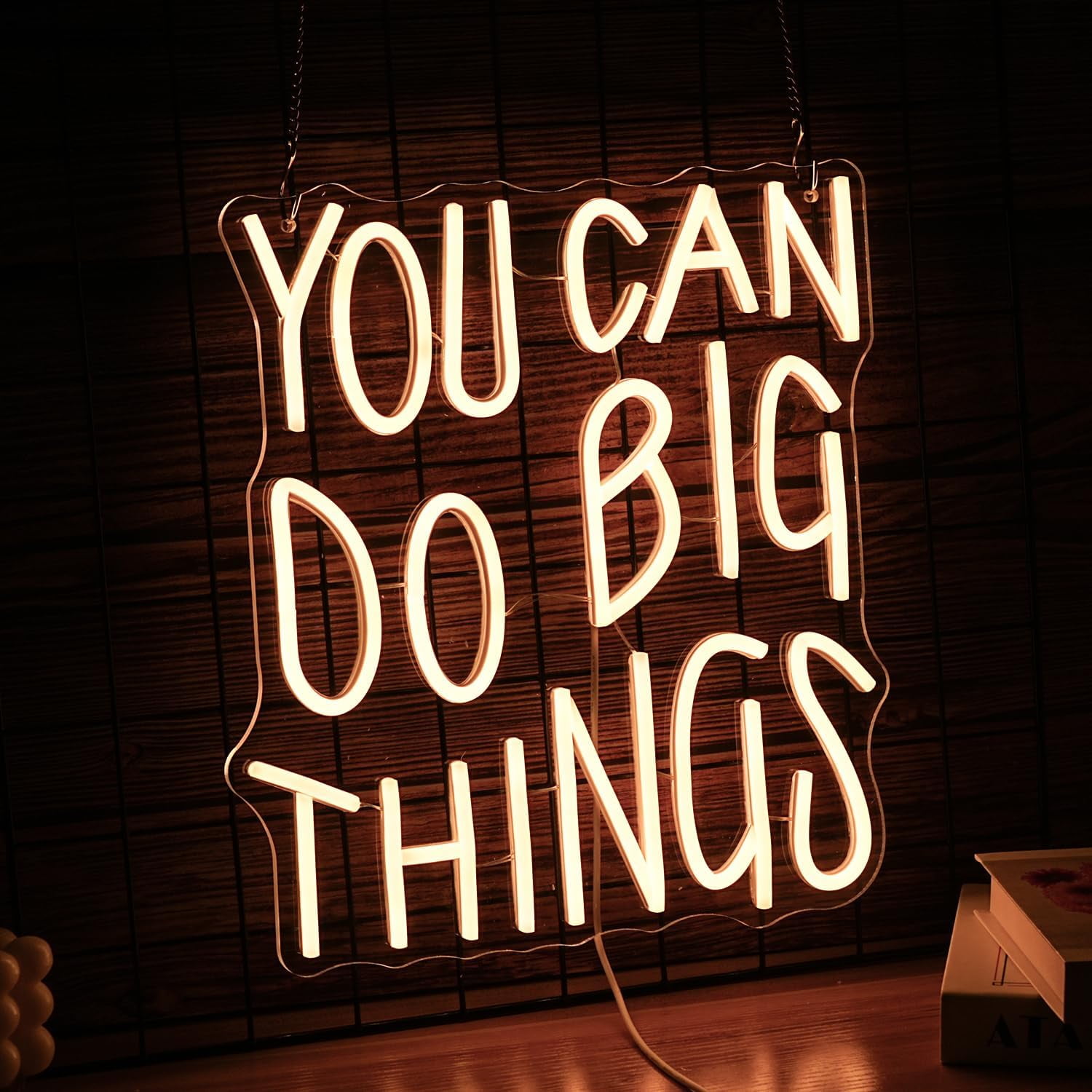 UGUCYUI-You Can Do Big Things Neon Sign Dimmable Warm White Neon Light ...