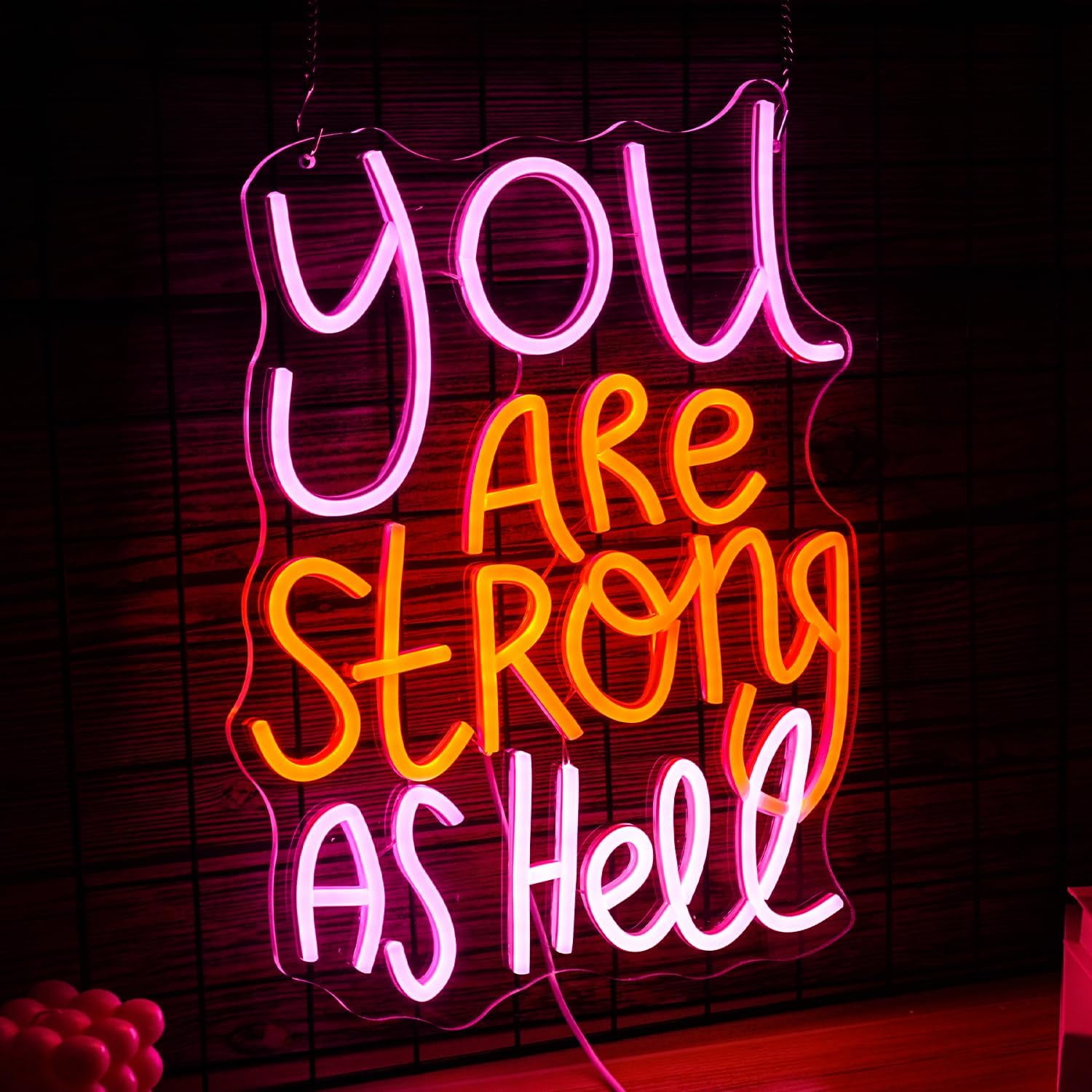 UGUCYUI-You Are Strong As Hell Neon Sign Dimmable Led Brave Sign Neon ...