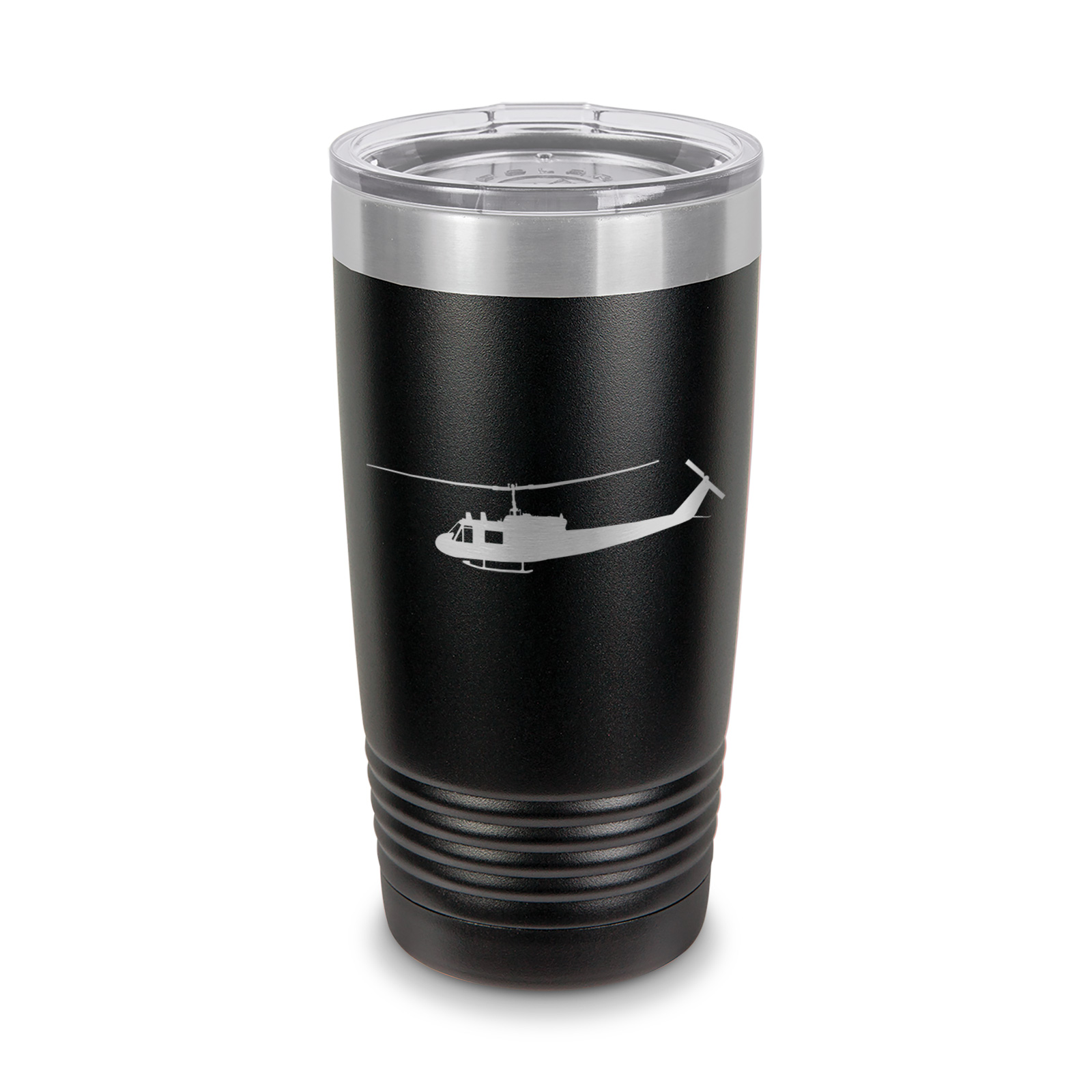 UH-1 Iroquois Huey Tumbler 20 oz - Laser Engraved w/ Clear Lid ...