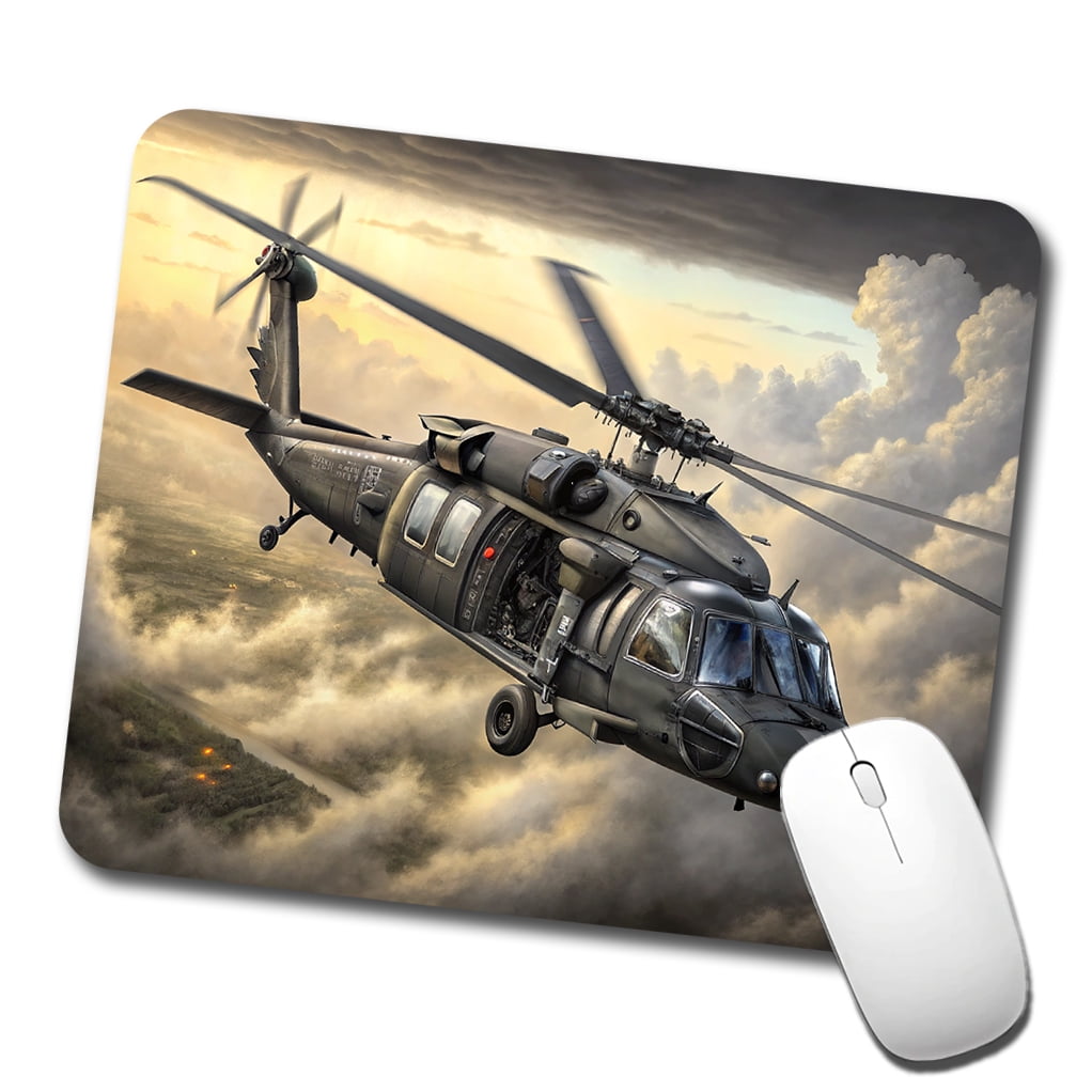 UH-60 Black Hawk US Helicopter Mouse Pad Low Profile Gaming Mat ...
