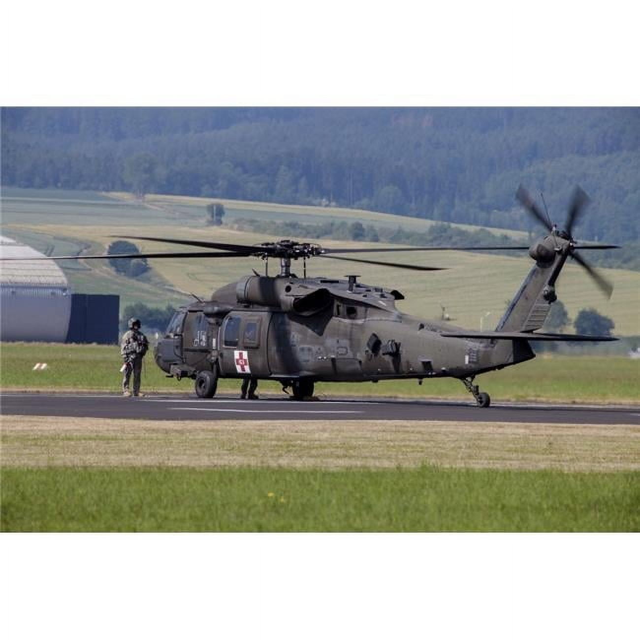 UH-60A Black Hawk helicopter of the U.S Army at Fritzlar Air Base ...