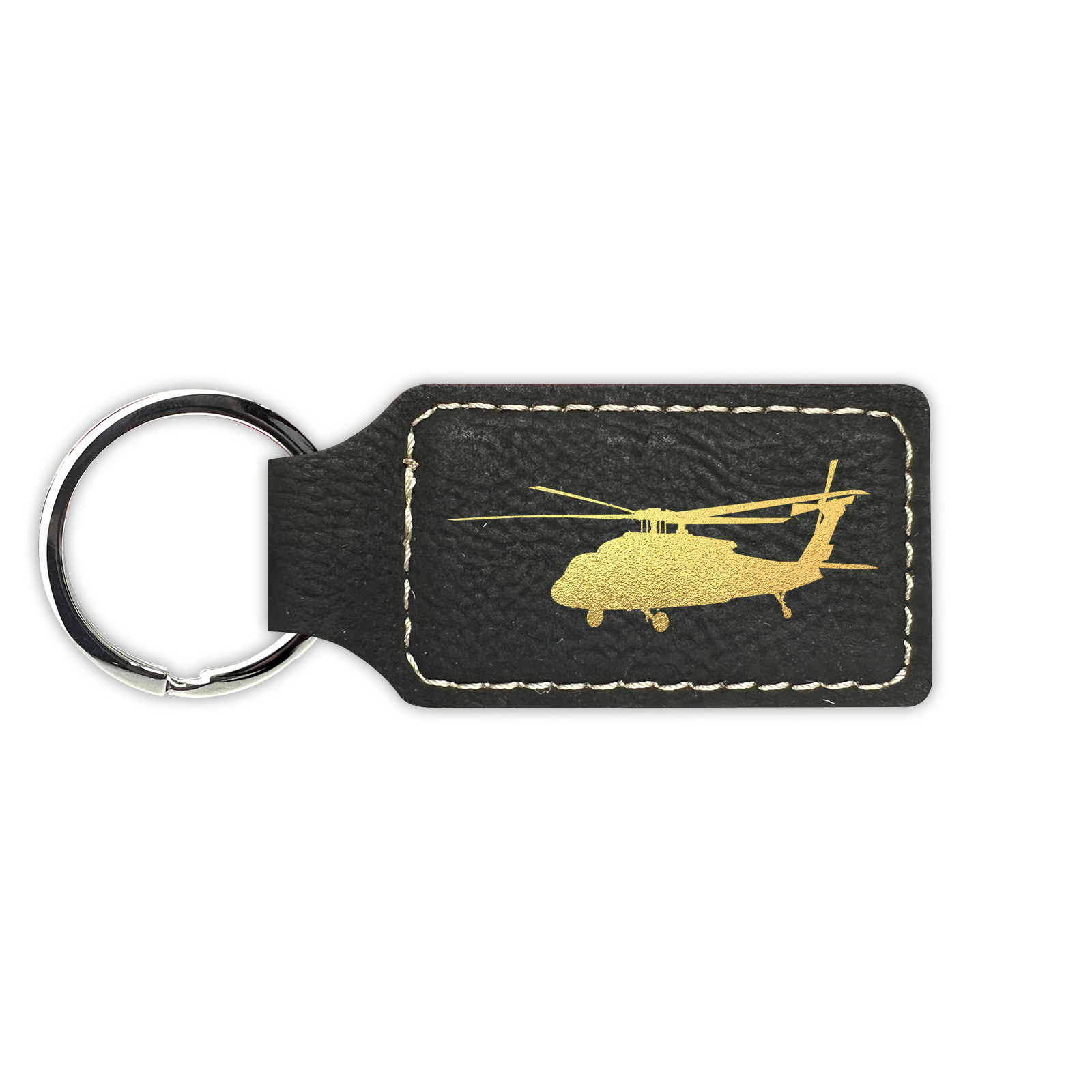 UH-90 Black Hawk Keychain Leatherette Rectangle - Laser Engraved - Many ...