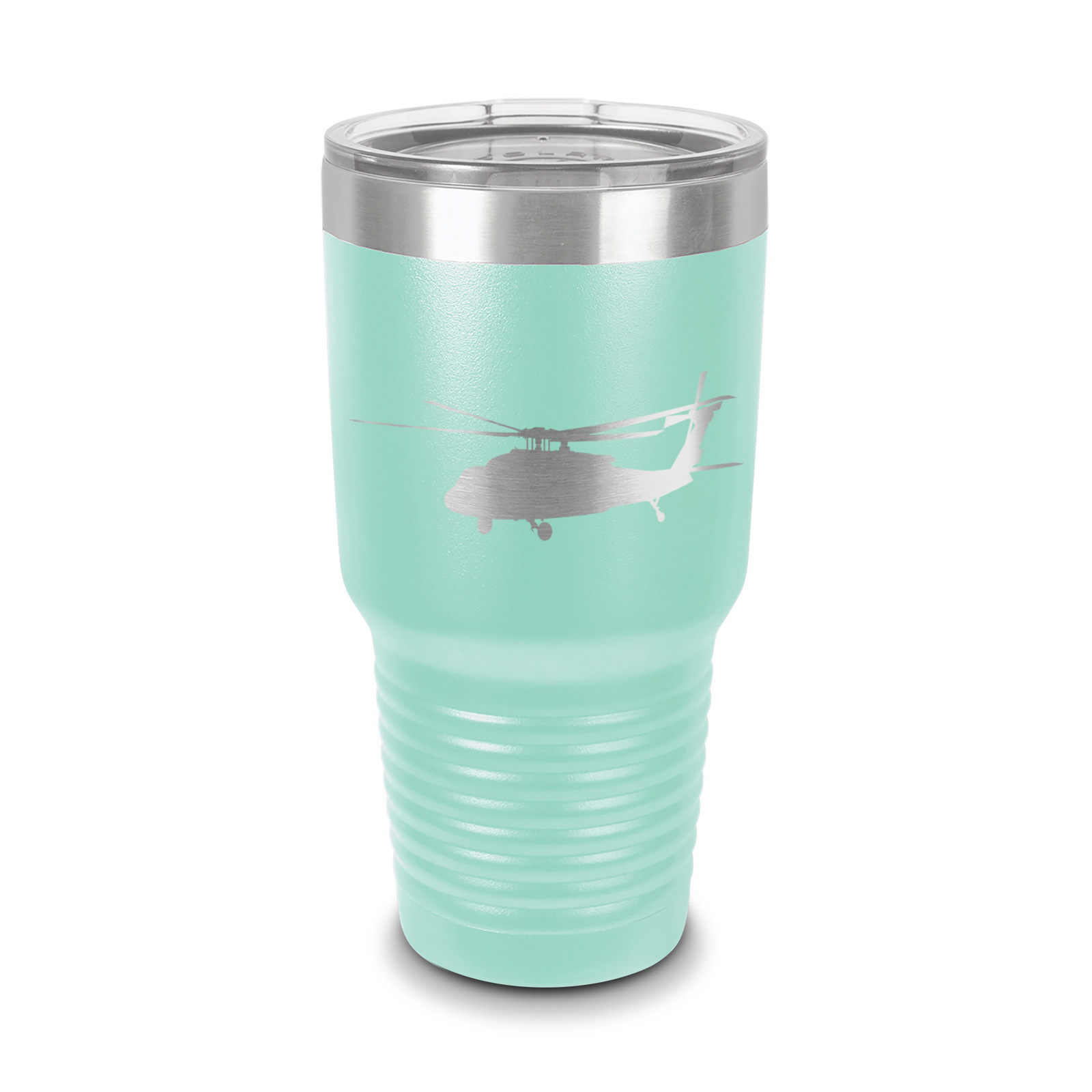 UH-90 Black Hawk Tumbler 30 oz - Laser Engraved w/ Clear Lid ...