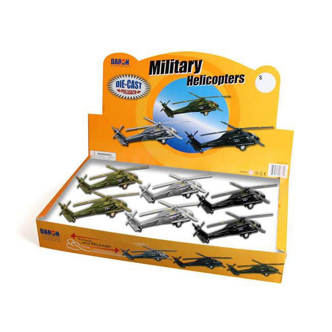 UH60A Blackhawk Pullback Assortment In Counter Box- 6 Pieces - Black ...