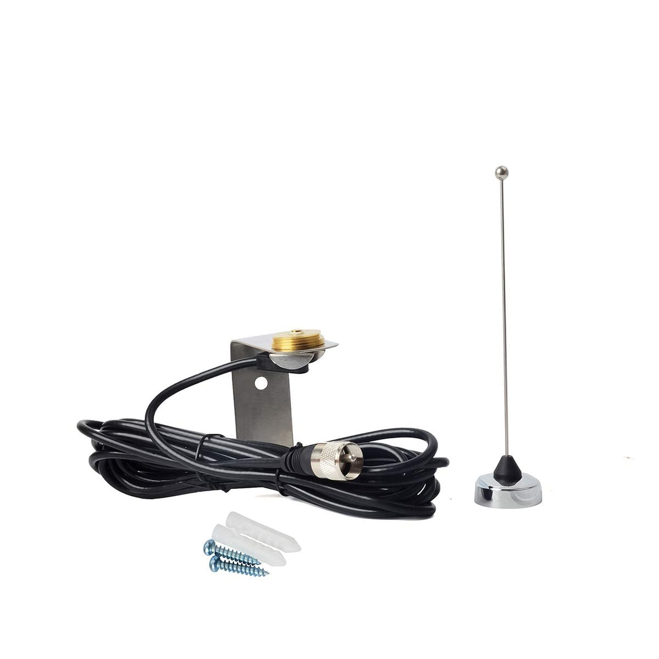 UHF 1/4 Wave Antenna Kit with Stainless Steel Bracket and RG-58 Coax ...