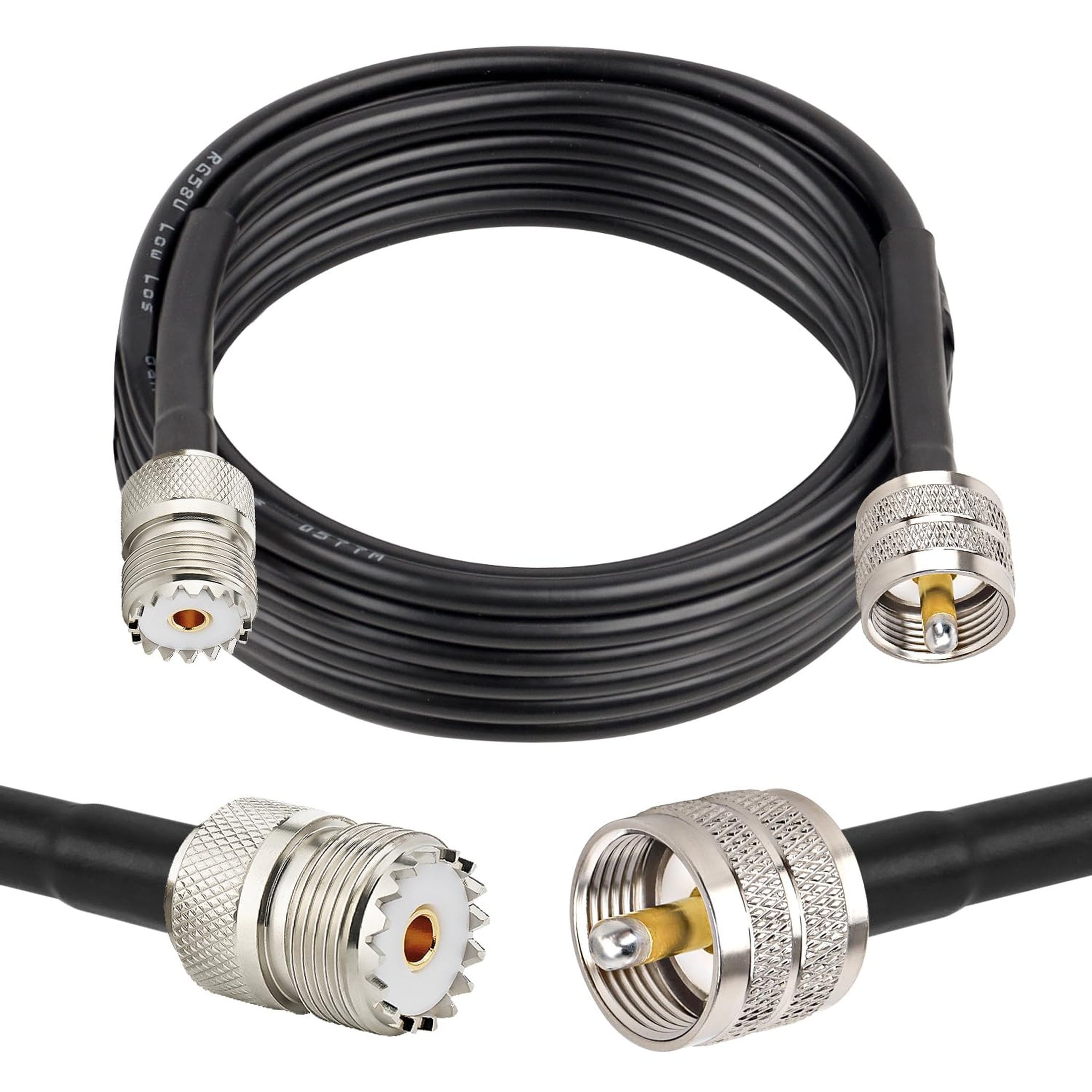 UHF Coax Cable 12FT RG58 Low Loss Antenna Extension for CB Radio ...