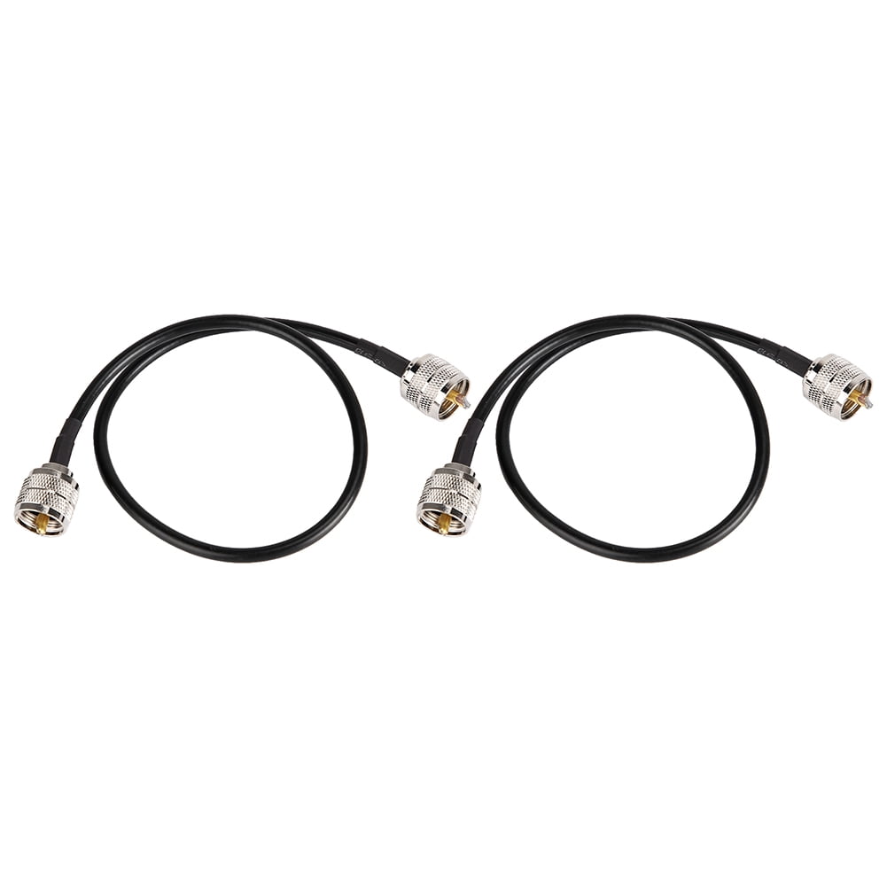 UHF Coaxial Antenna Adapter Cable, 2-Pack PL-259 Male to Male Low Loss ...