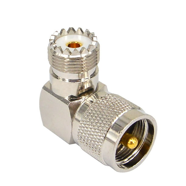 UHF Connector Right Angle Coax Connector UHF Male Plug PL259 to UHF ...