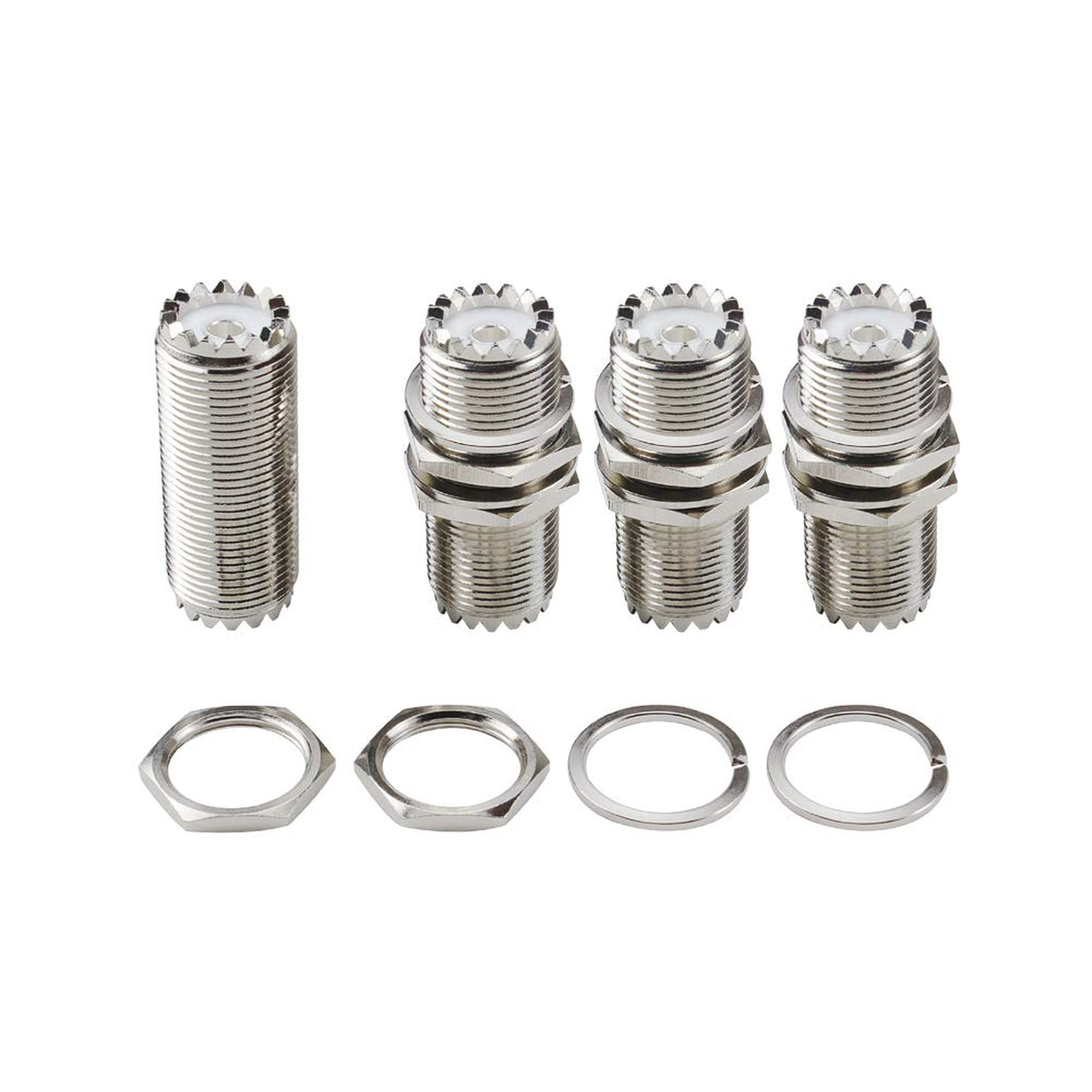 UHF Female Bulkhead Connector Set for CB Radio Panel Mounting - Walmart.com