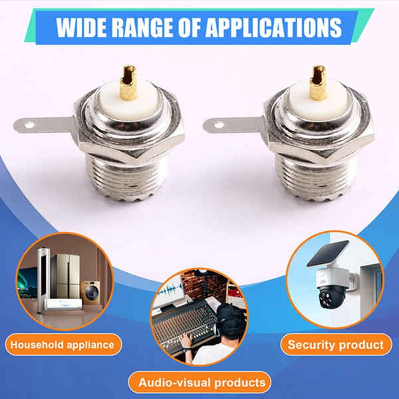 UHF Female SO239 Flange Mount RF Connector Adapter Test Converter Panel ...