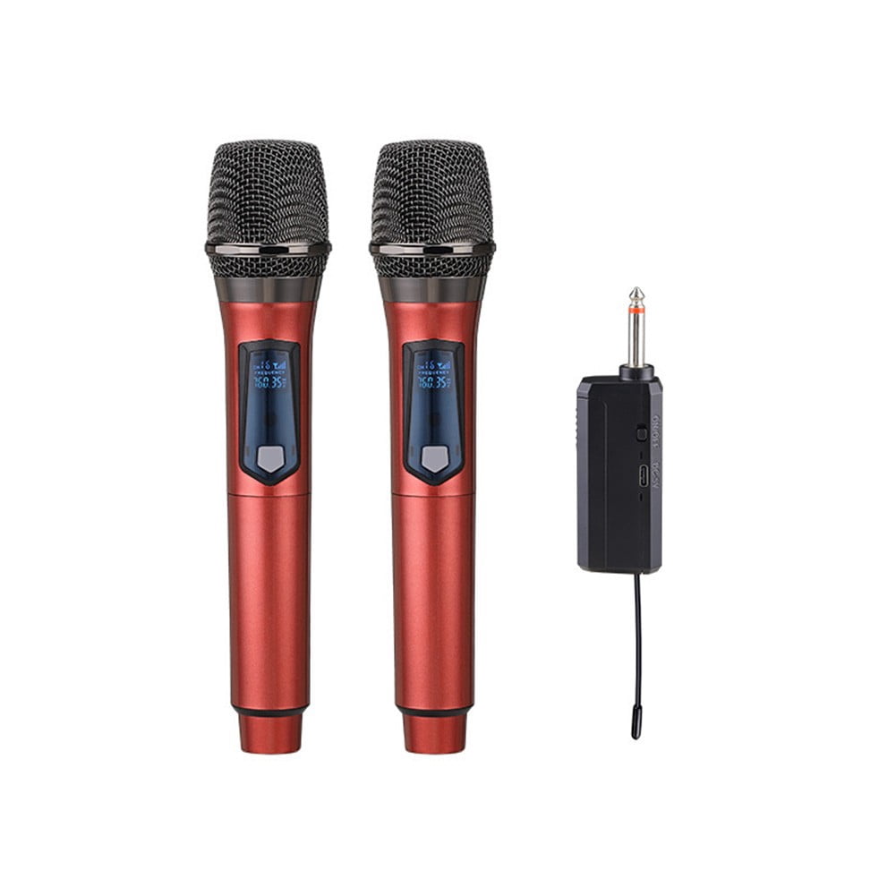 UHF Handheld Wireless Microphone Rechargeable Live Streaming V8 Sound ...