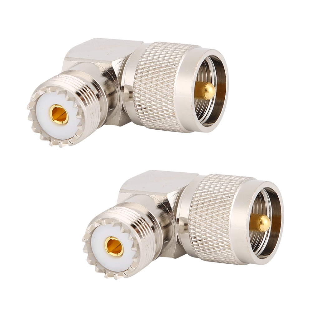 UHF Male PL259 to Female SO239 Right Angle RF Coaxial Adapter Connector ...