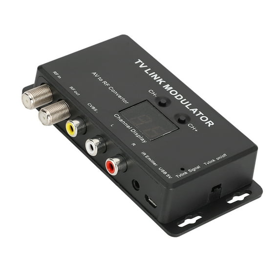 UHF Modulator AV To RF Converter W/ IR Extender, Channel Display, PAL ...