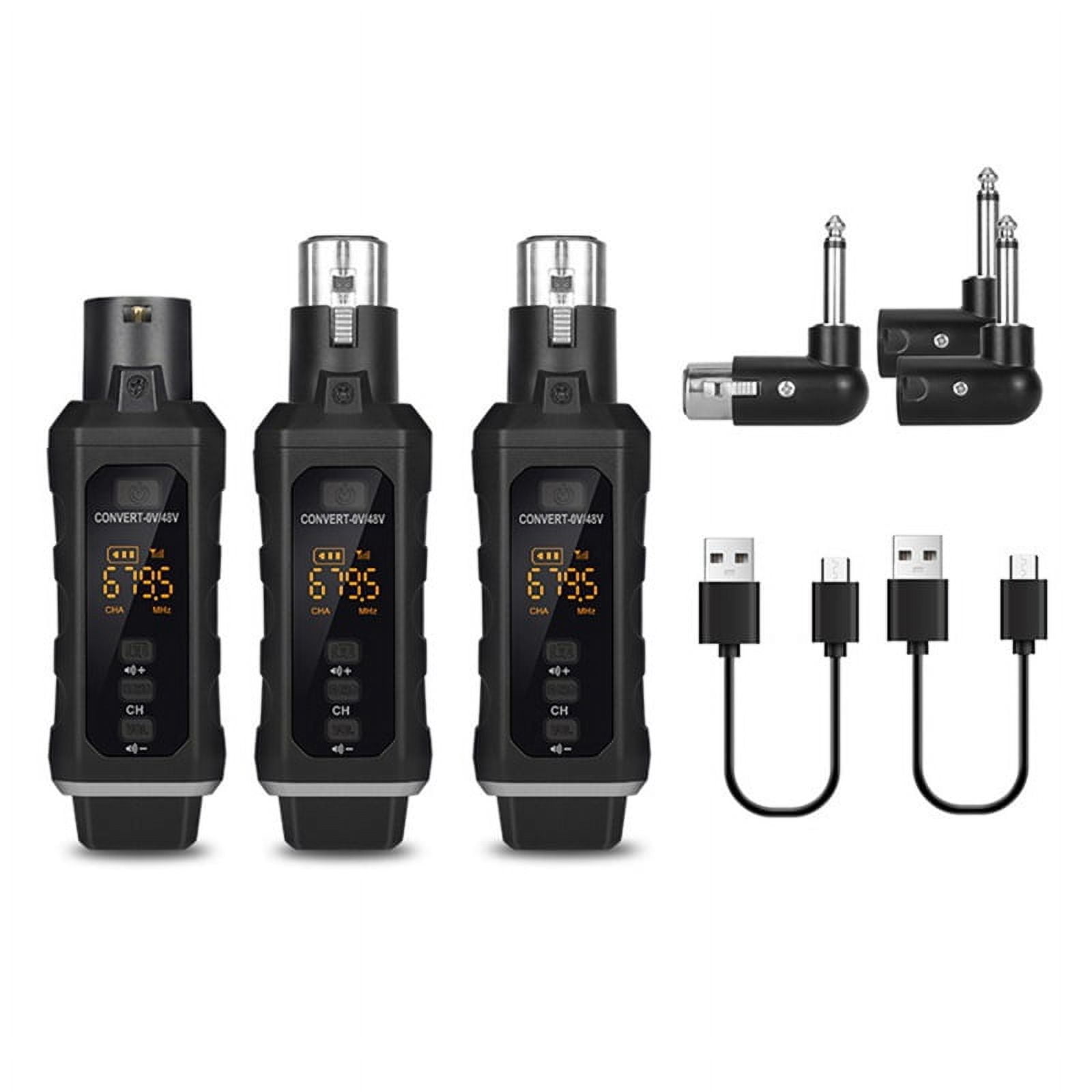 UHF Professional Microphone Wireless Converter XLR Transmitter Receiver ...