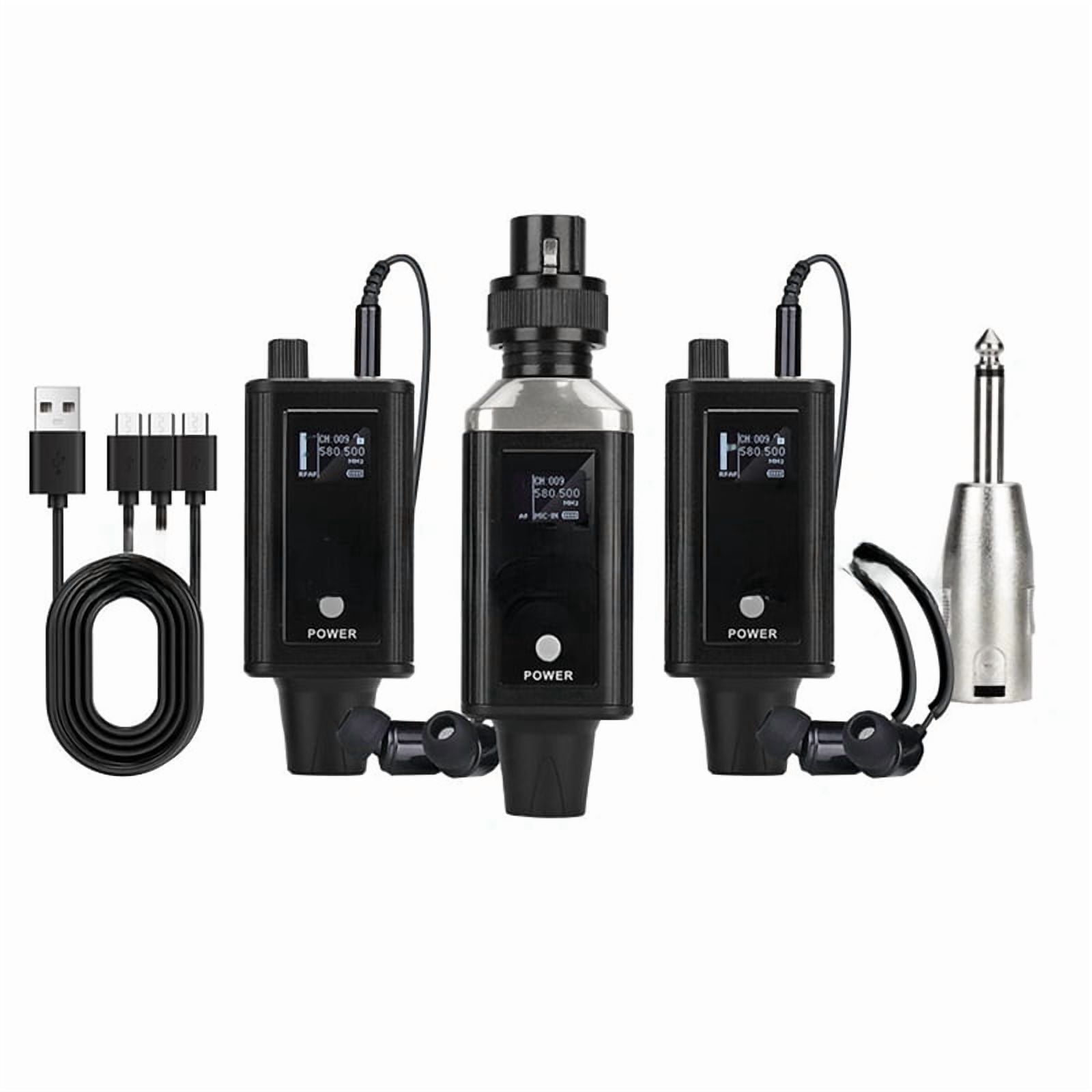 UHF Stereo Wireless Monitor System with 2 Receivers Portable Real-Time ...