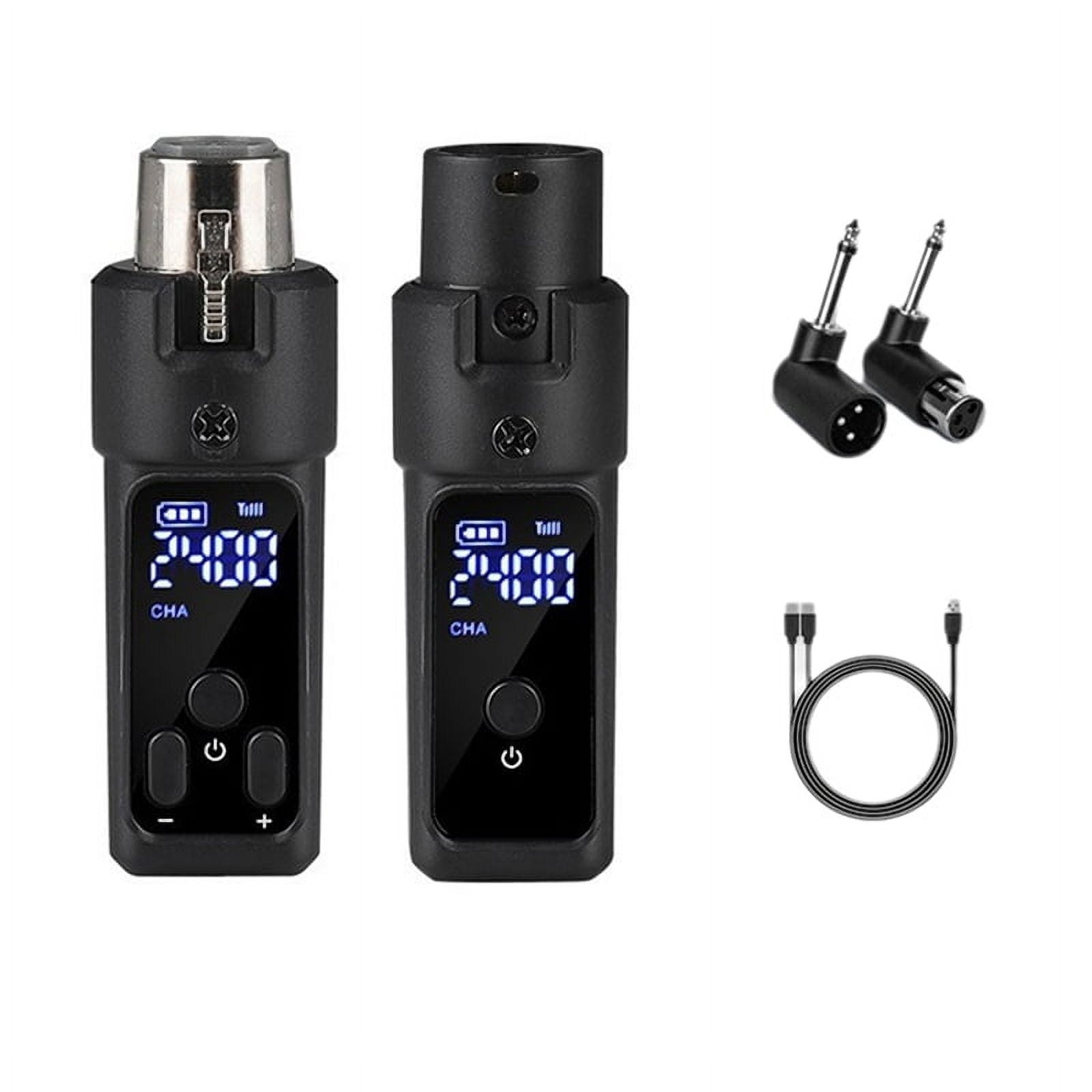 UHF Wireless Microphone Converter XLR Rechargeable Transmitter ...