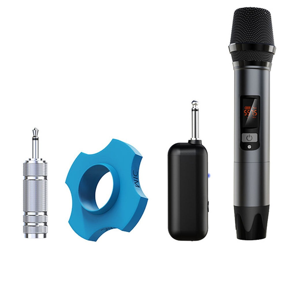 UHF Wireless Microphone Handheld Mic Rechargeable Receive Plug Play For ...